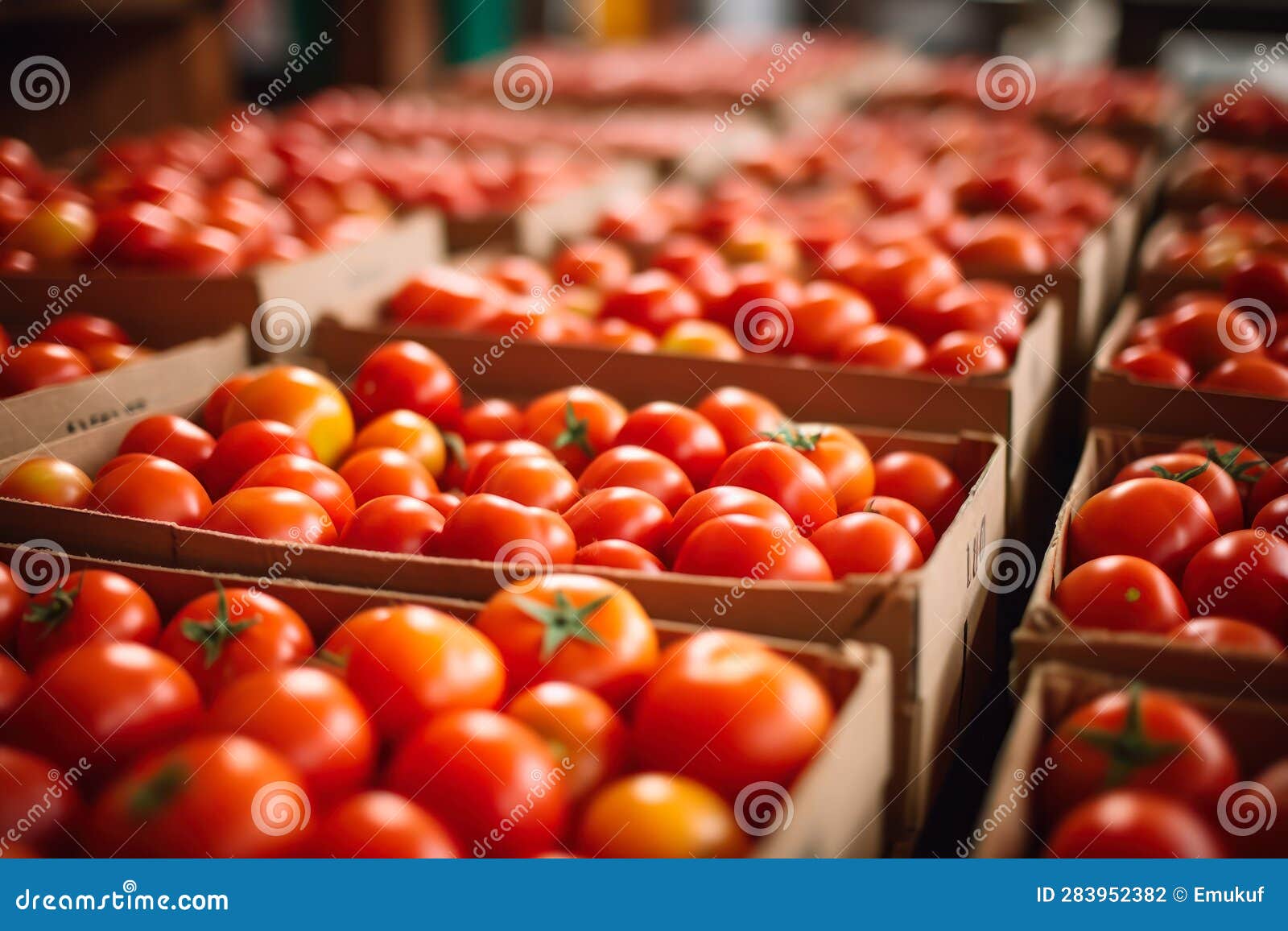 Box with Harvested Red Tomatoes, Import Tomato. Generative Ai Stock ...
