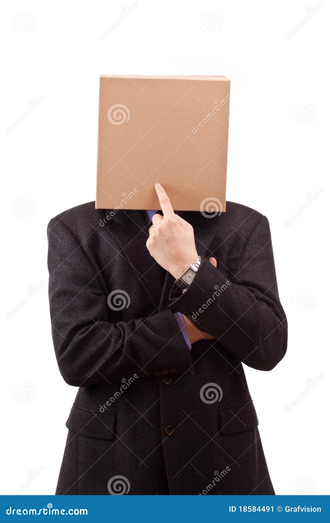 Box Head stock image. Image of isolated, people, business - 18584491