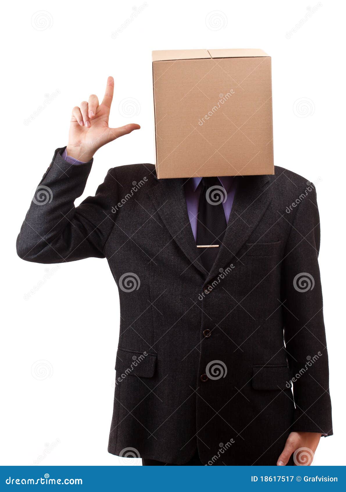Box Head stock image. Image of hiding, studio, background - 18617517