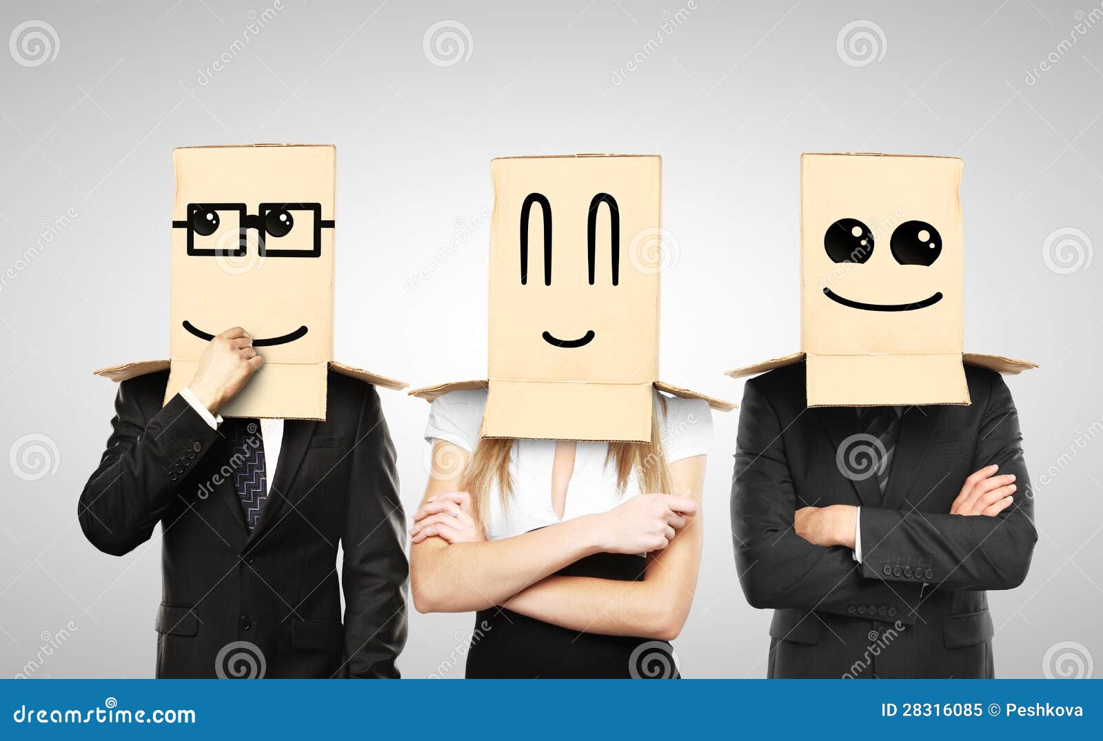 Box on head stock image. Image of happy, cover, manager - 28316085