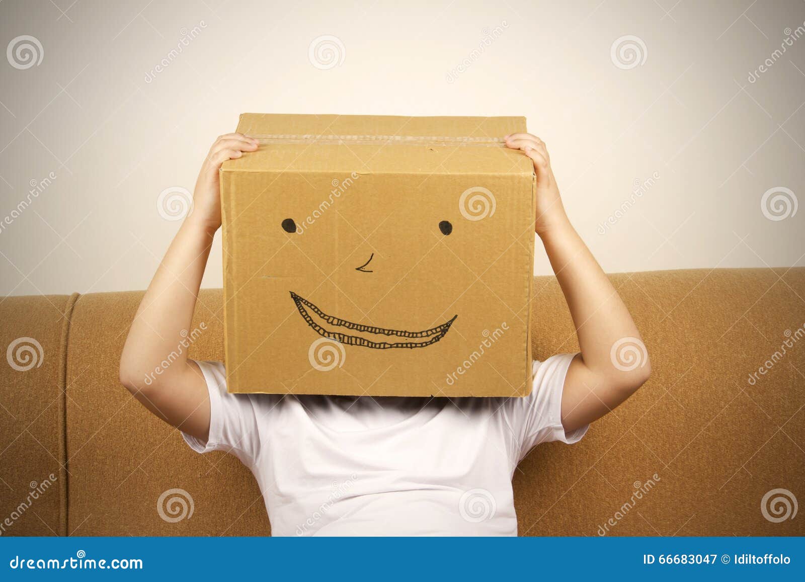 Box Head stock image. Image of comic, laughing, cartoon - 66683047