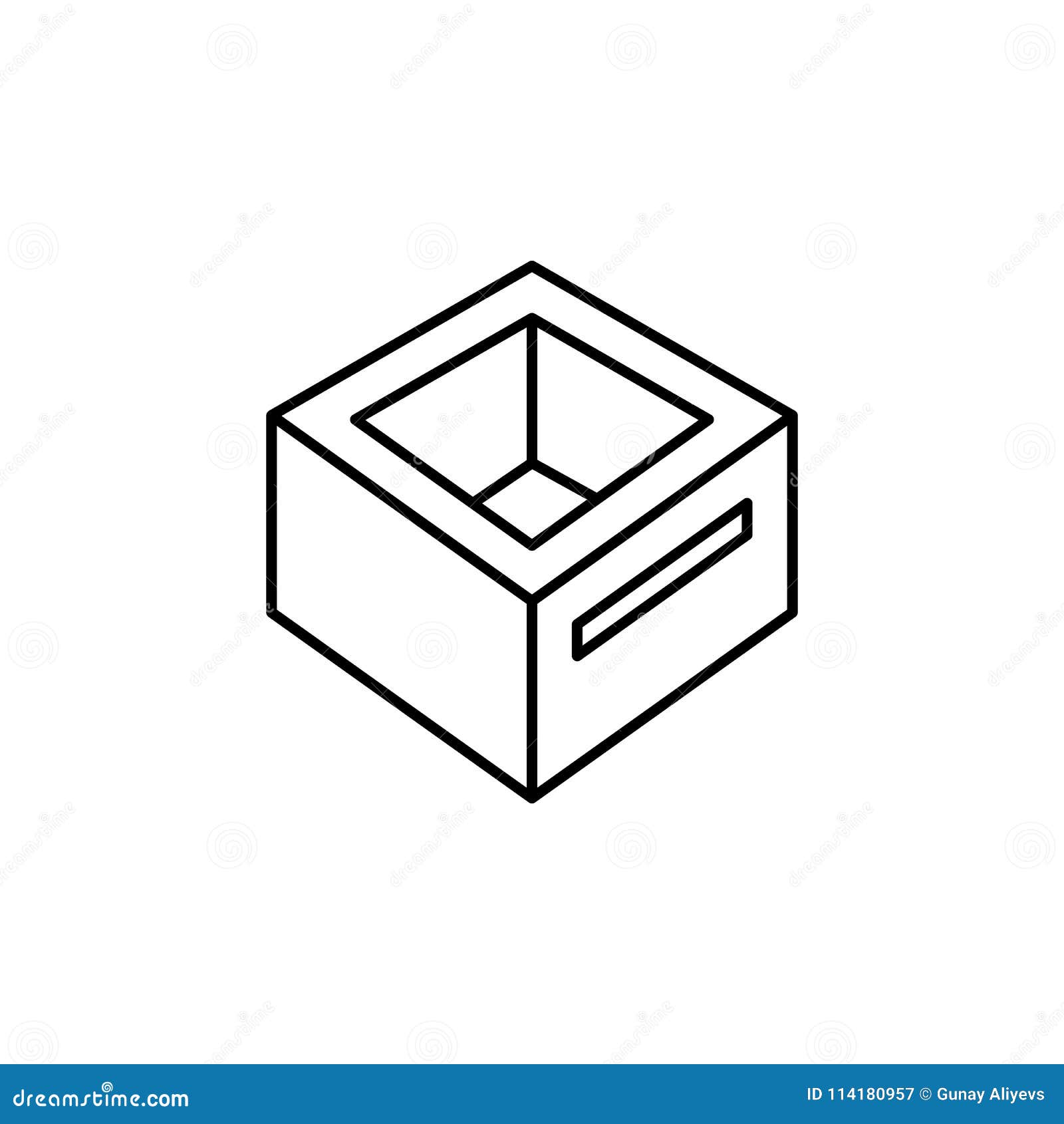 Box with a Hole Icon. Element of Simple Icon for Websites, Web Design ...
