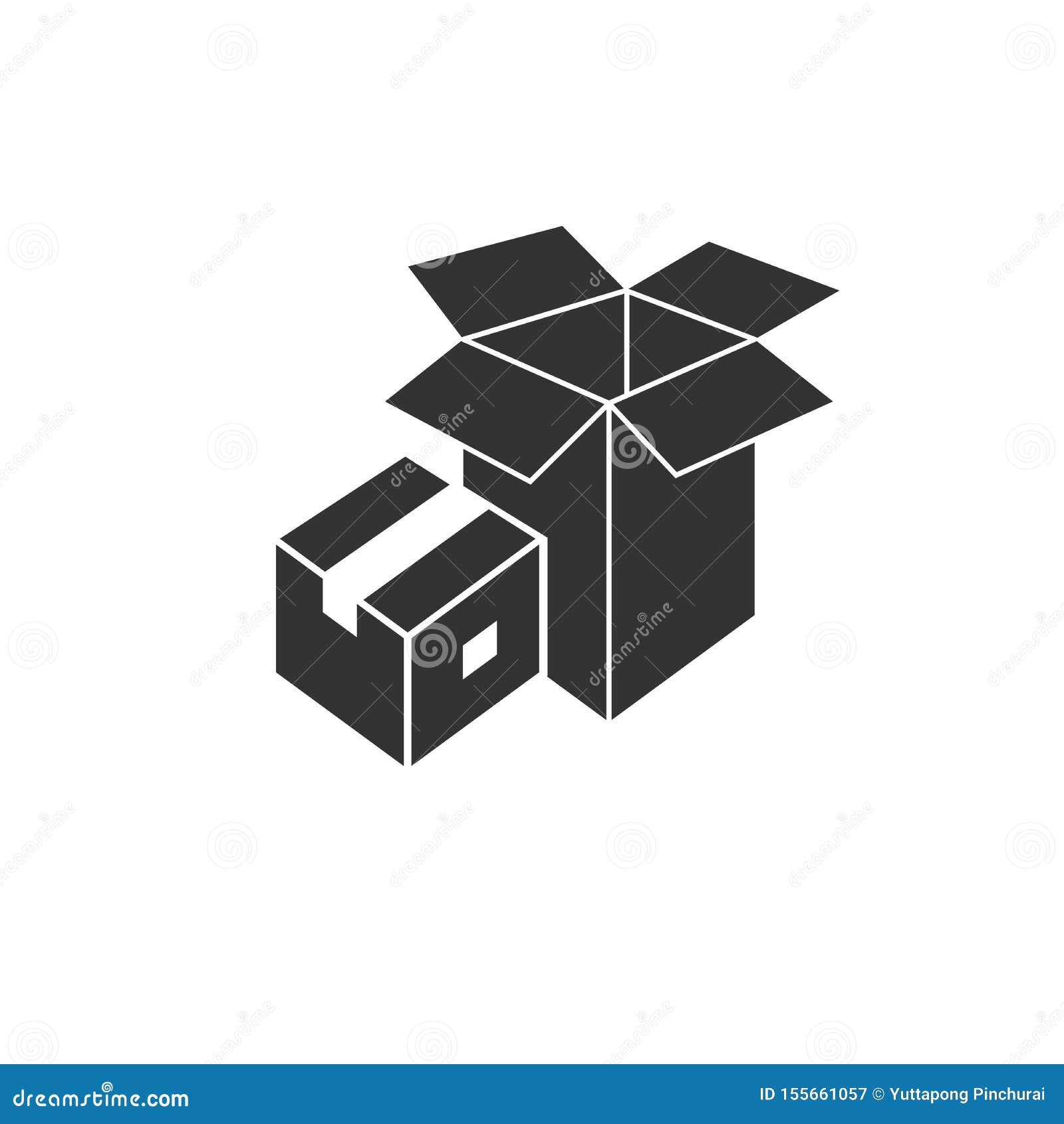 Box Icon Black. Symbol Graphic Vector Illustration Stock Vector ...