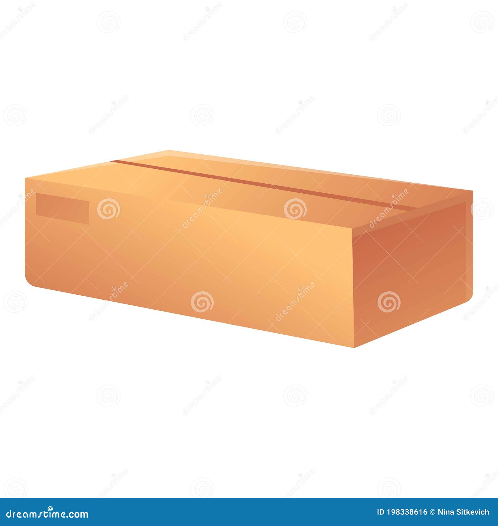 Box icon, cartoon style stock vector. Illustration of mail - 198338616