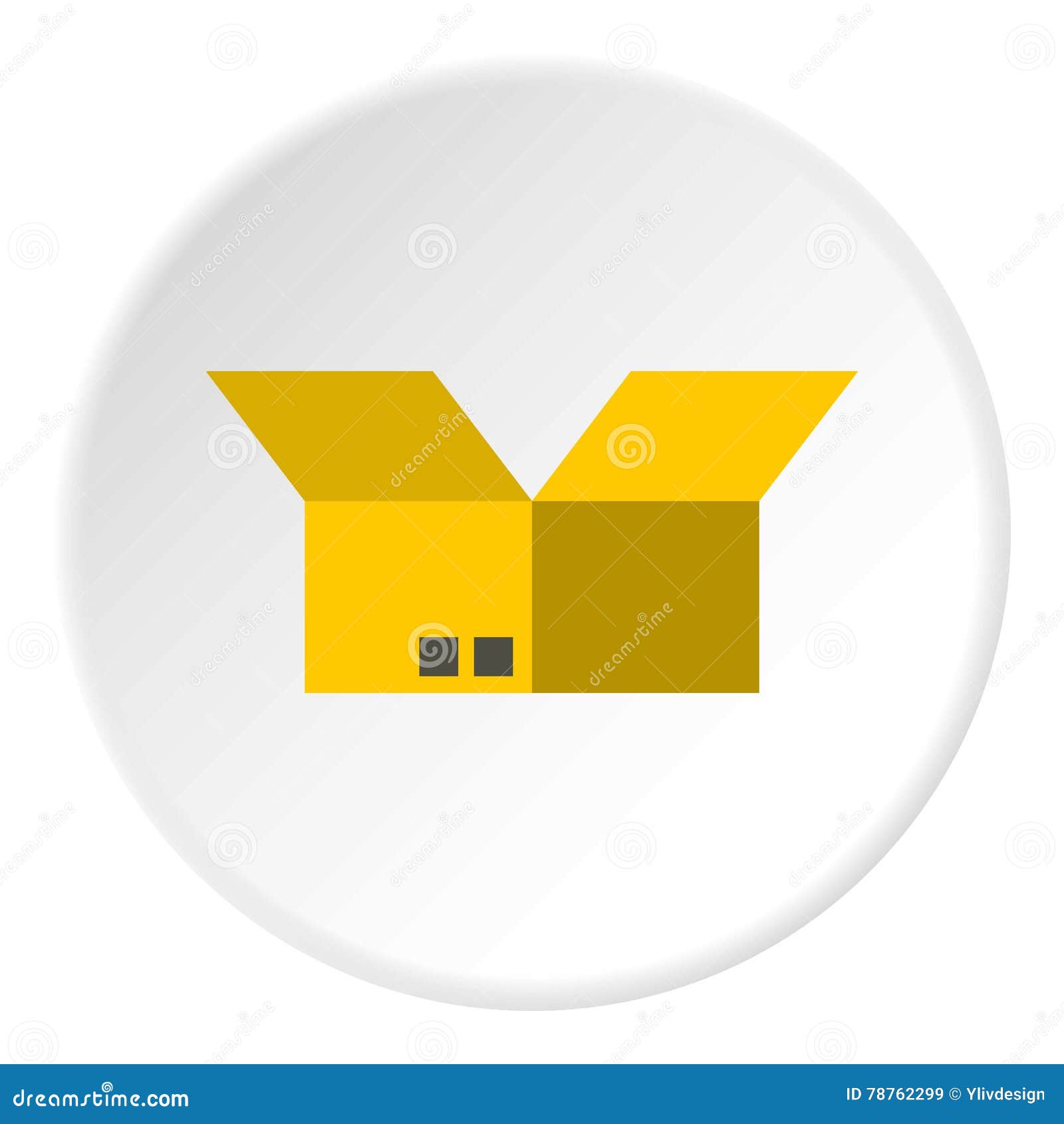 Box icon, flat style stock vector. Illustration of open - 78762299