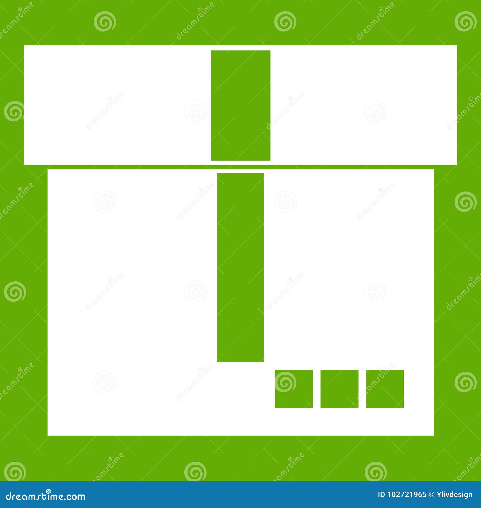 Box icon green stock vector. Illustration of clean, full - 102721965