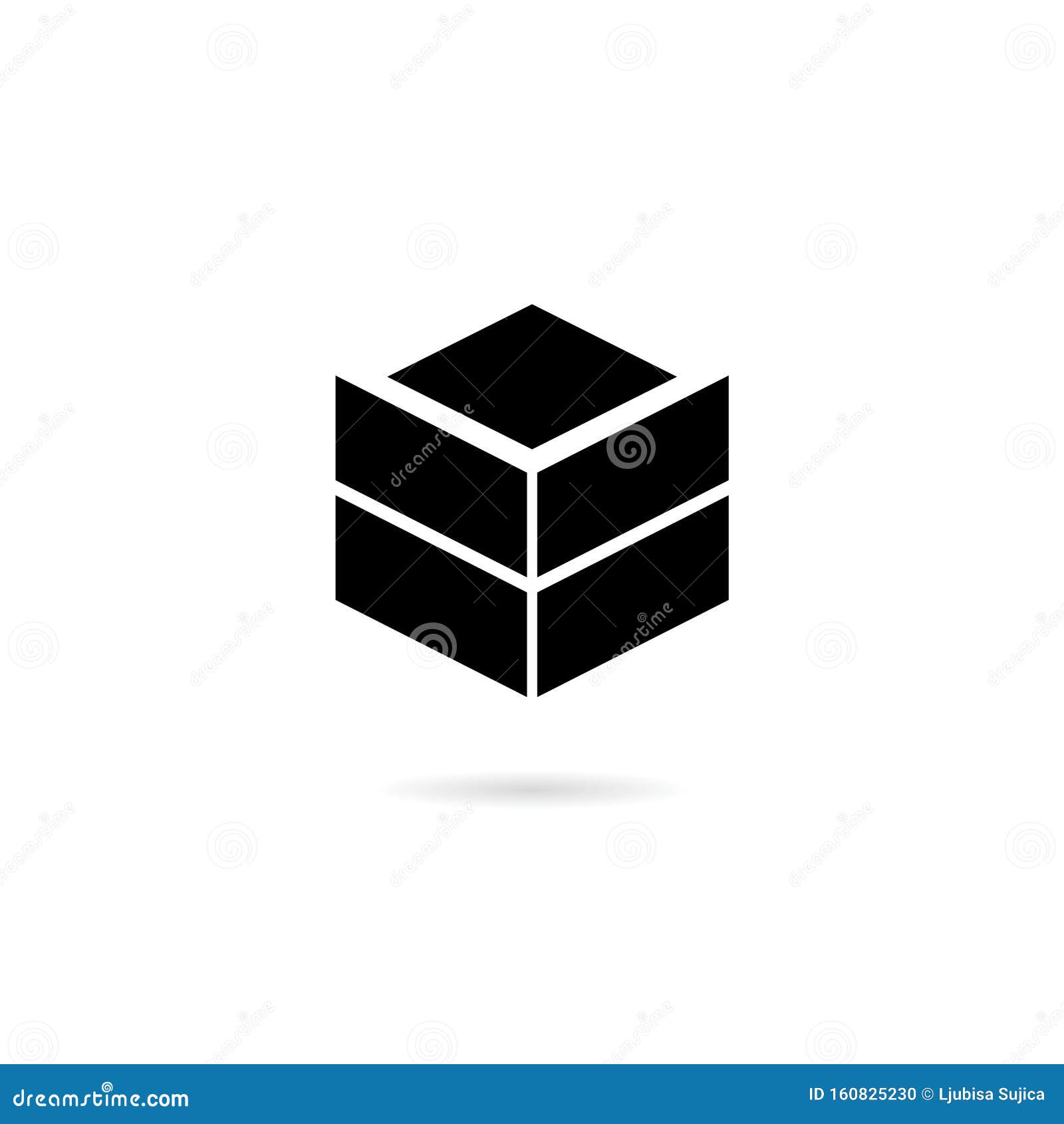 Box Icon Isolated on White Background Stock Vector - Illustration of ...