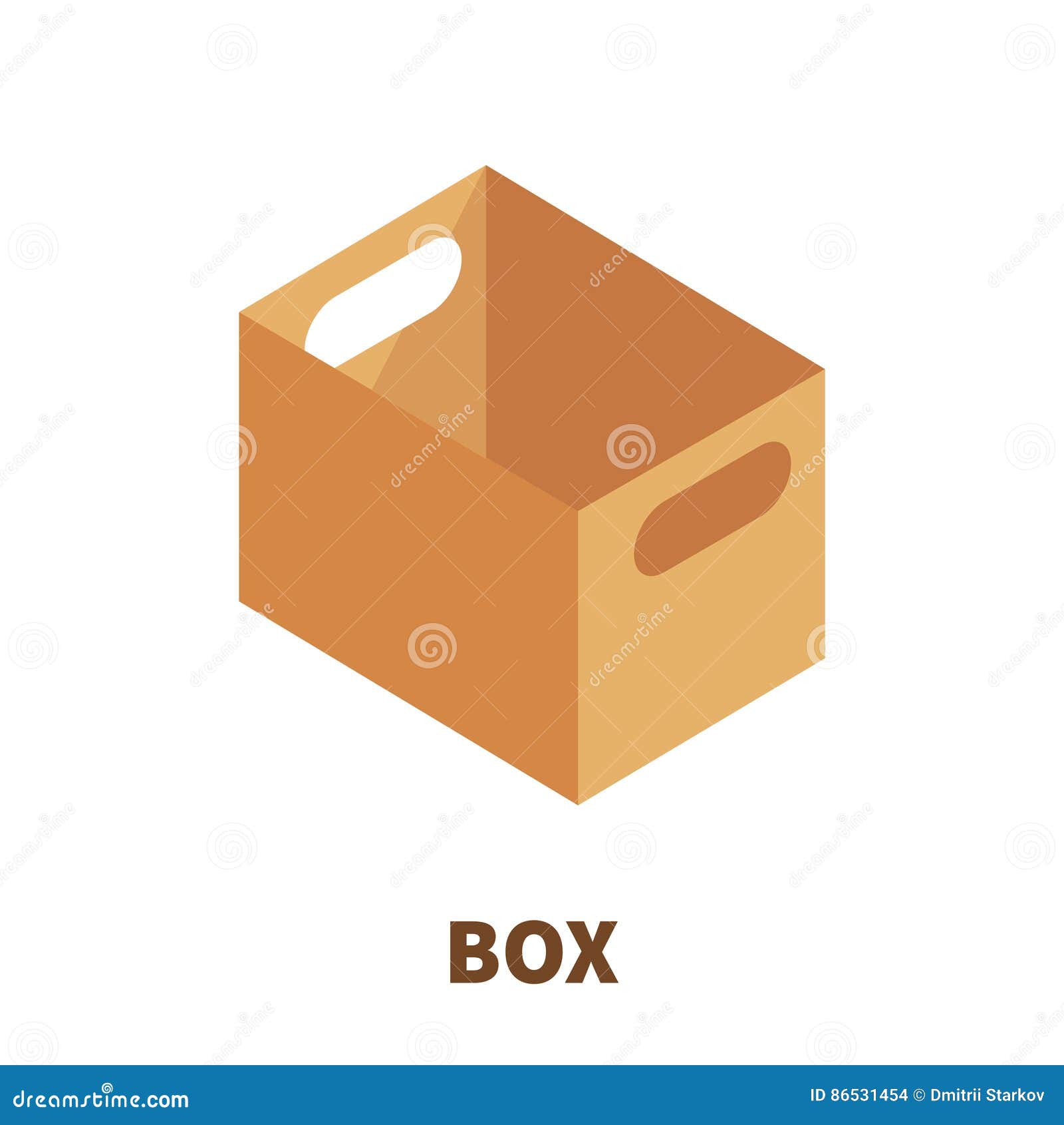 Box Icon or Logo in Modern Flat Style. Stock Vector - Illustration of ...
