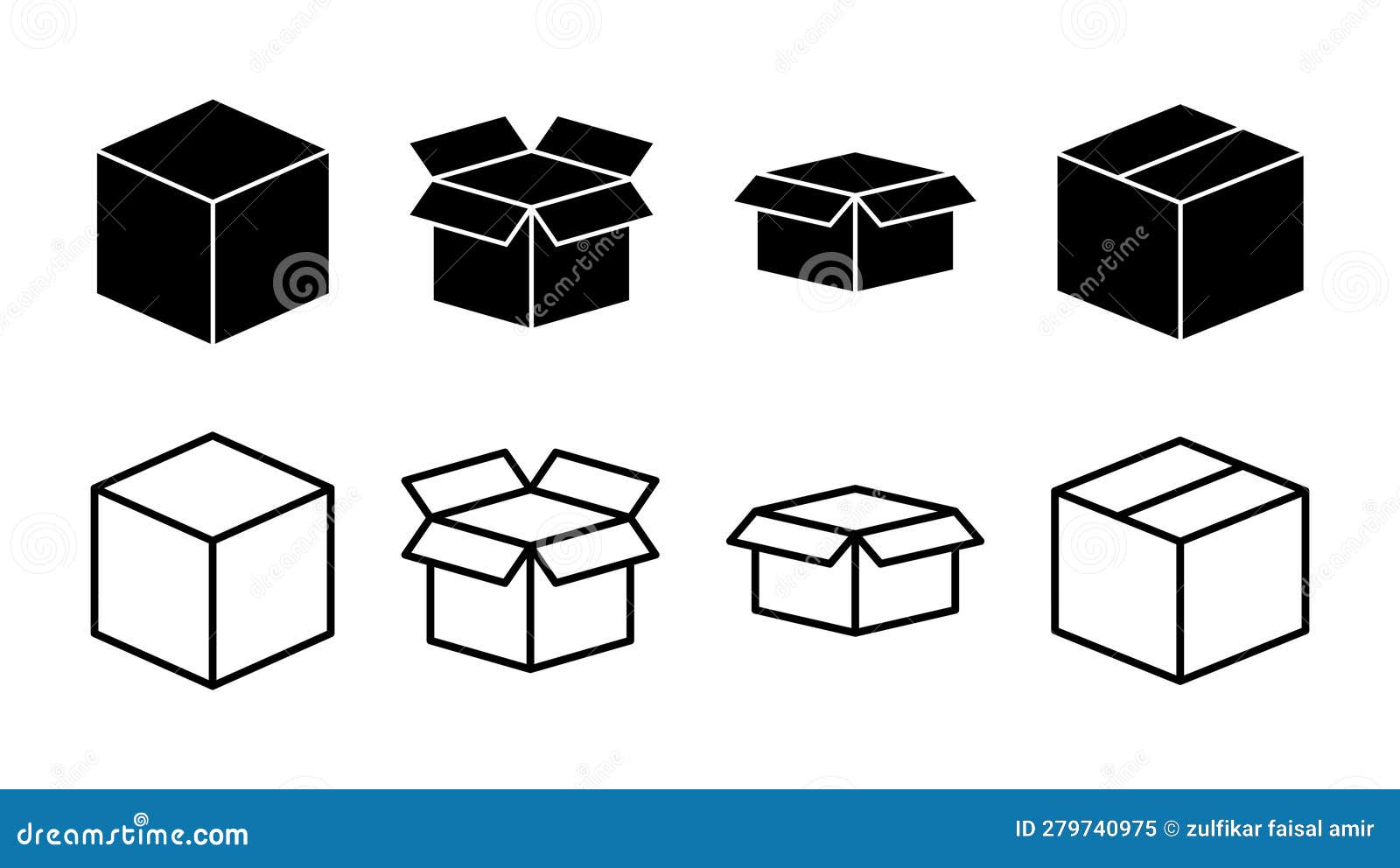 Box Icon . Box Vector Icon, Package, Parcel Stock Vector - Illustration ...