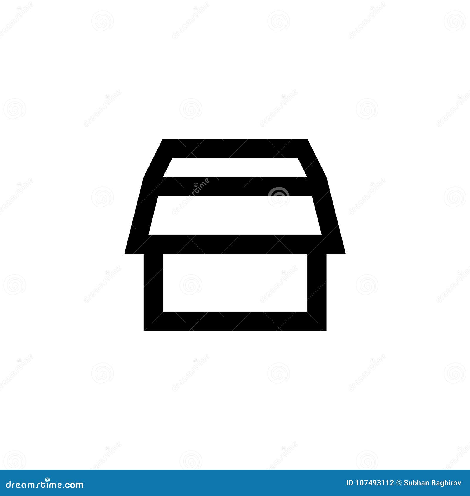 Box Icon for Simple Flat Style Ui Design Stock Vector - Illustration of ...