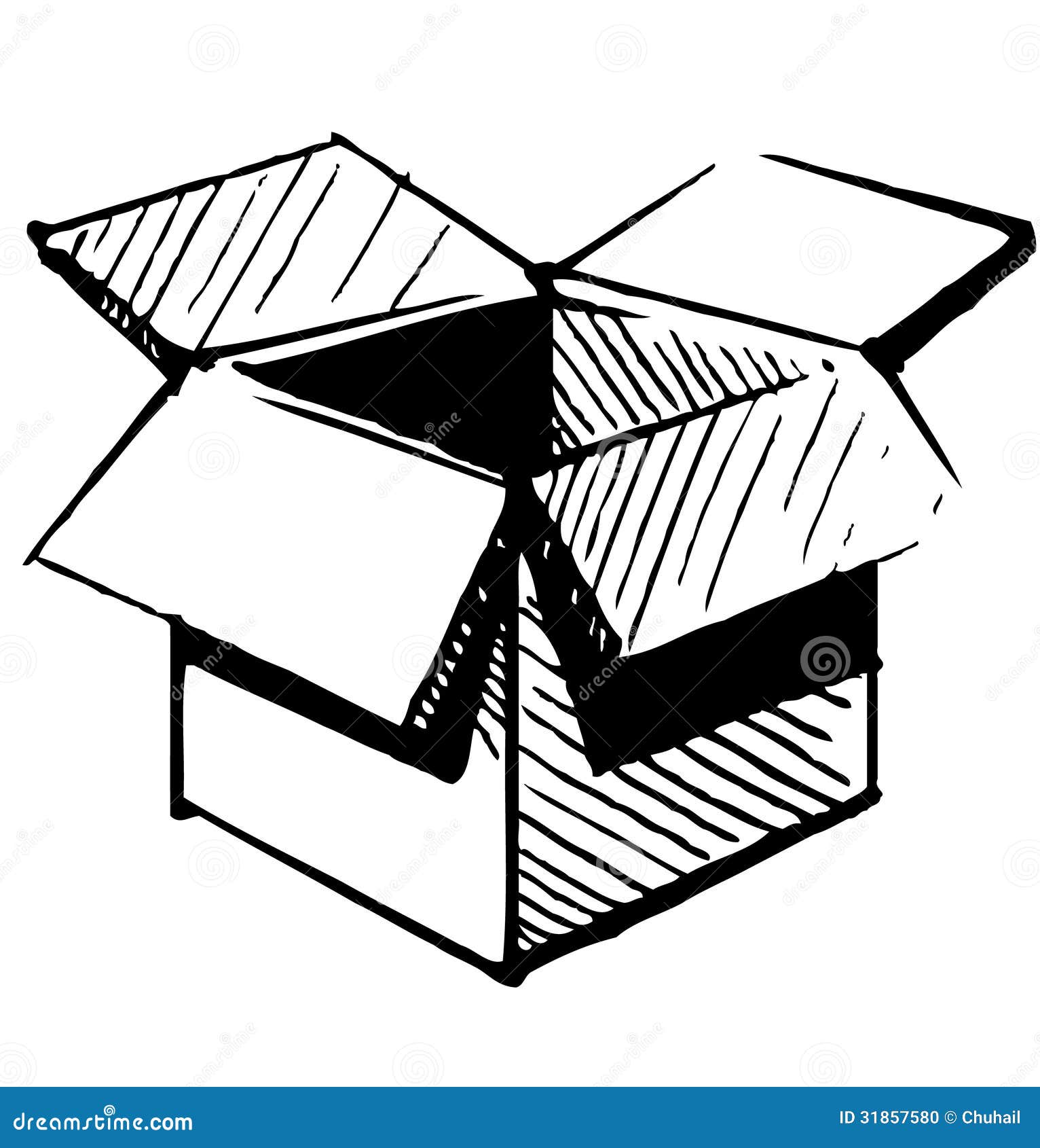 Box icon stock vector. Illustration of abstract, rough - 31857580