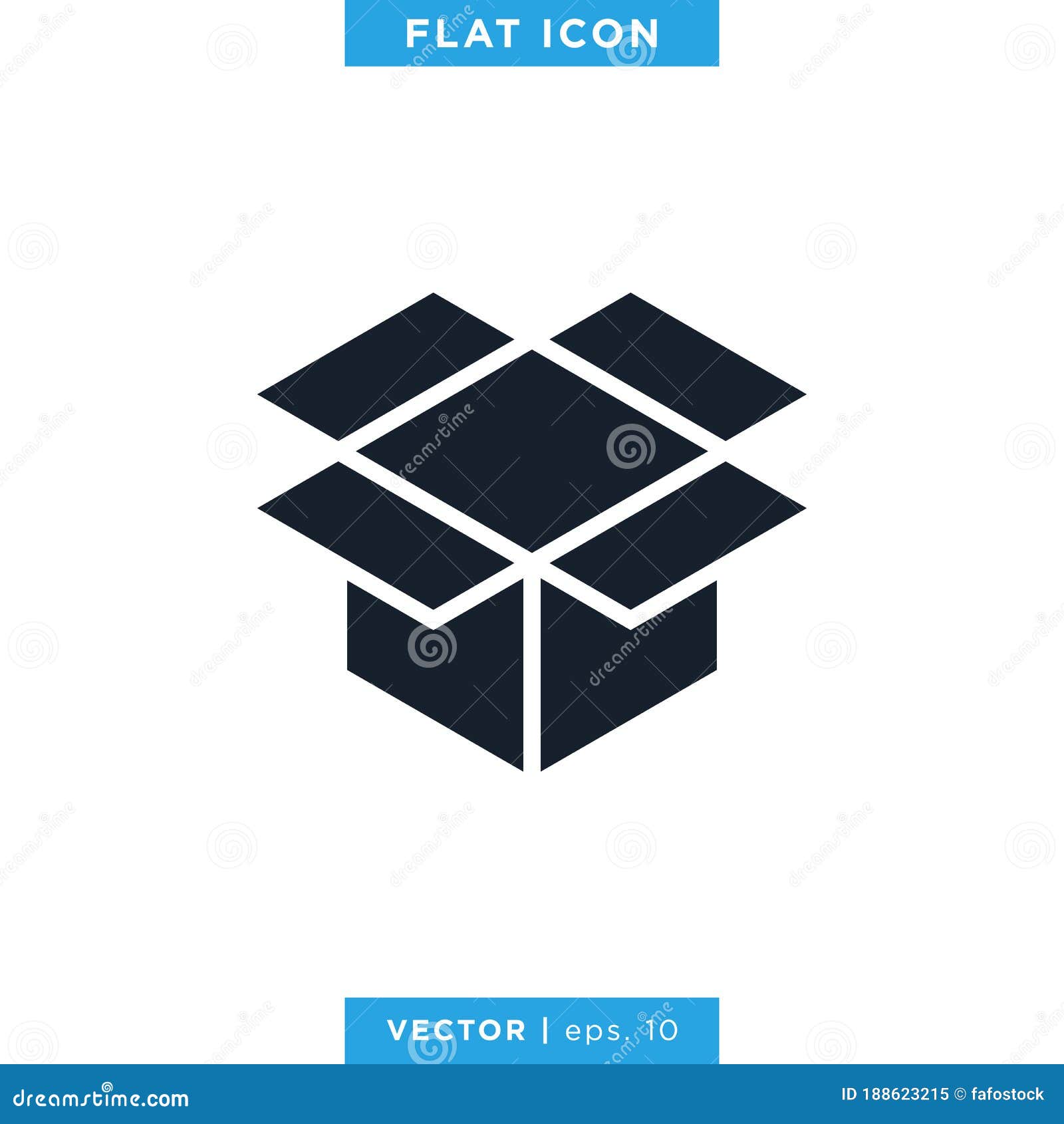Box Icon Vector Design Template Stock Vector - Illustration of media ...