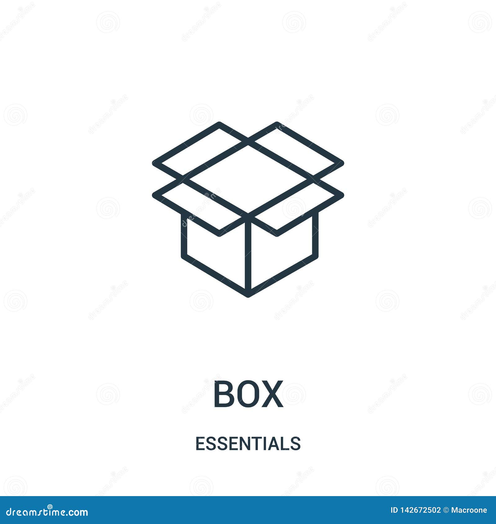 Box Icon Vector from Essentials Collection. Thin Line Box Outline Icon ...