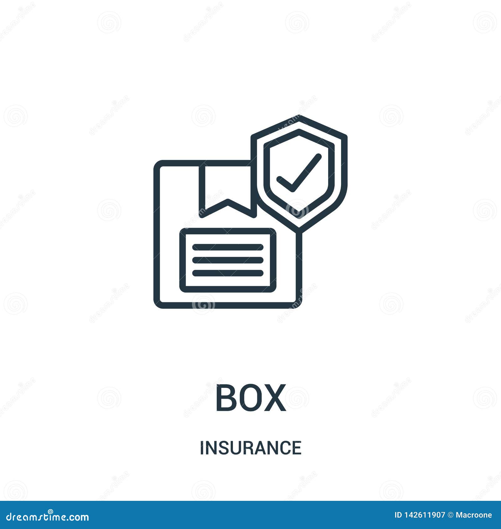 Box Icon Vector from Insurance Collection. Thin Line Box Outline Icon ...