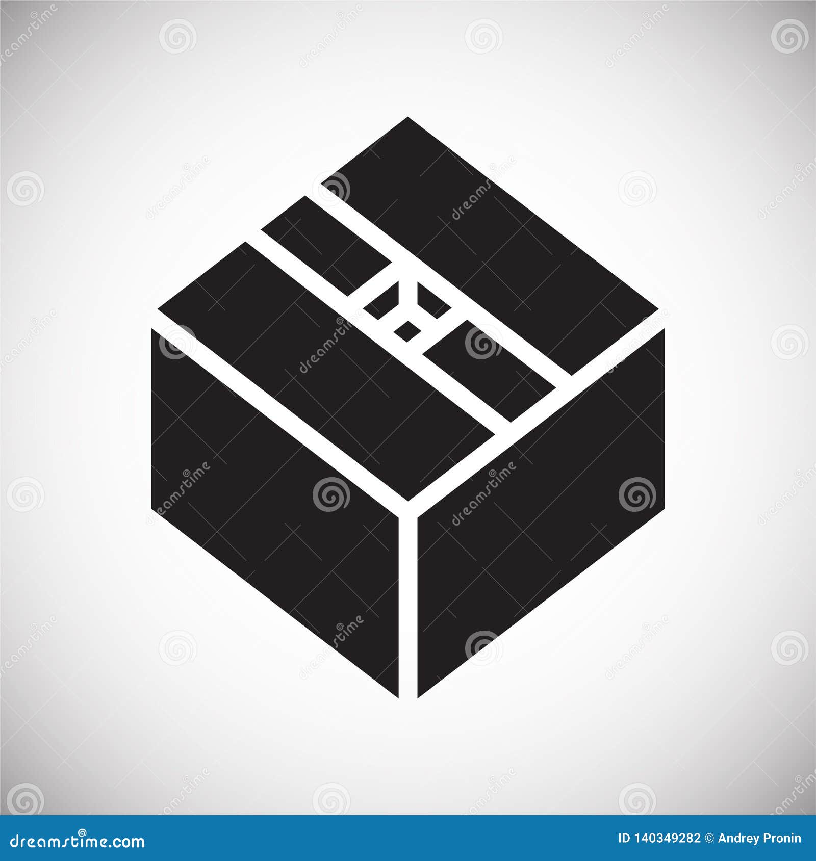 Box Icon on White Background for Graphic and Web Design, Modern Simple ...