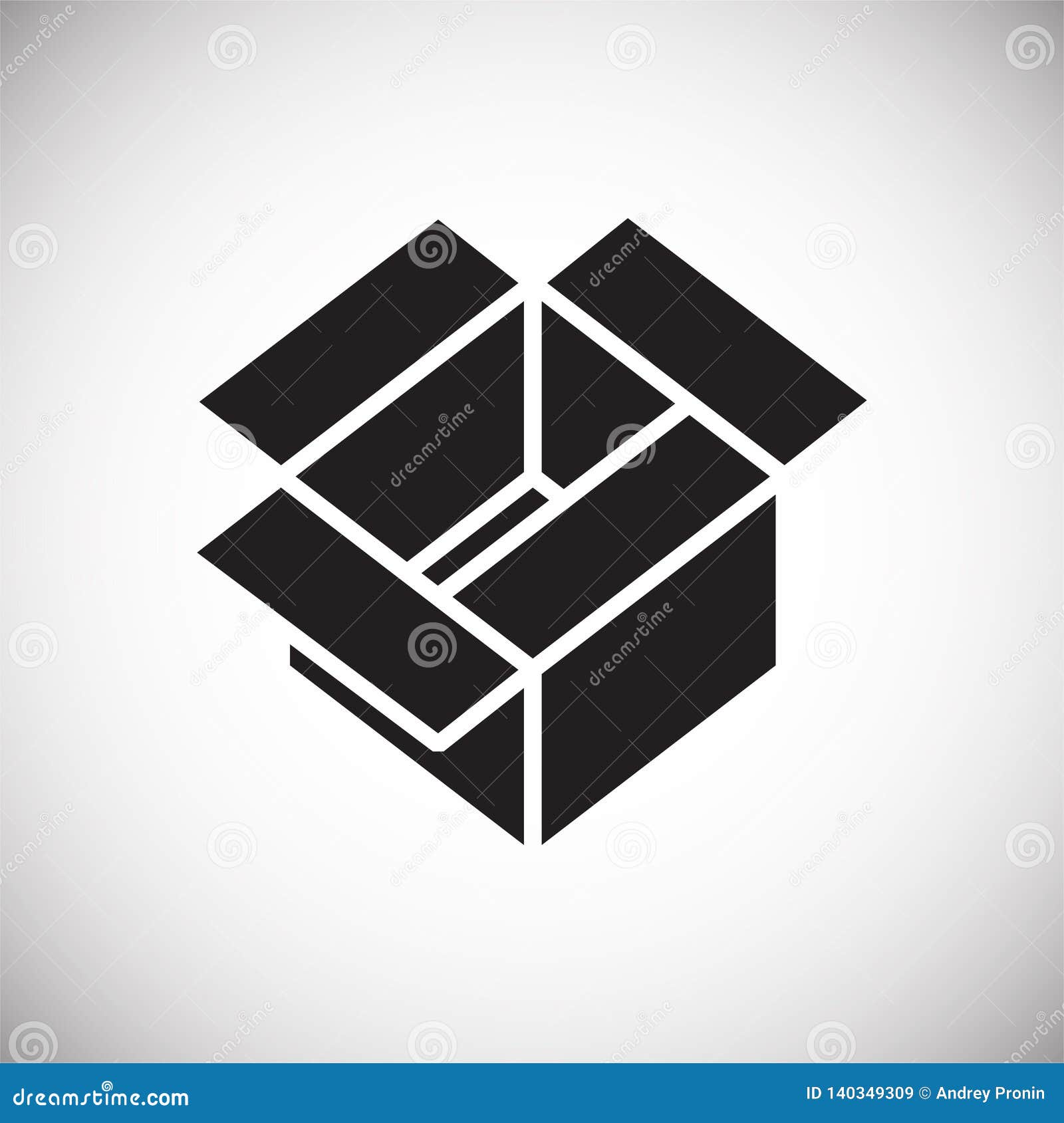 Box Icon on White Background for Graphic and Web Design, Modern Simple ...