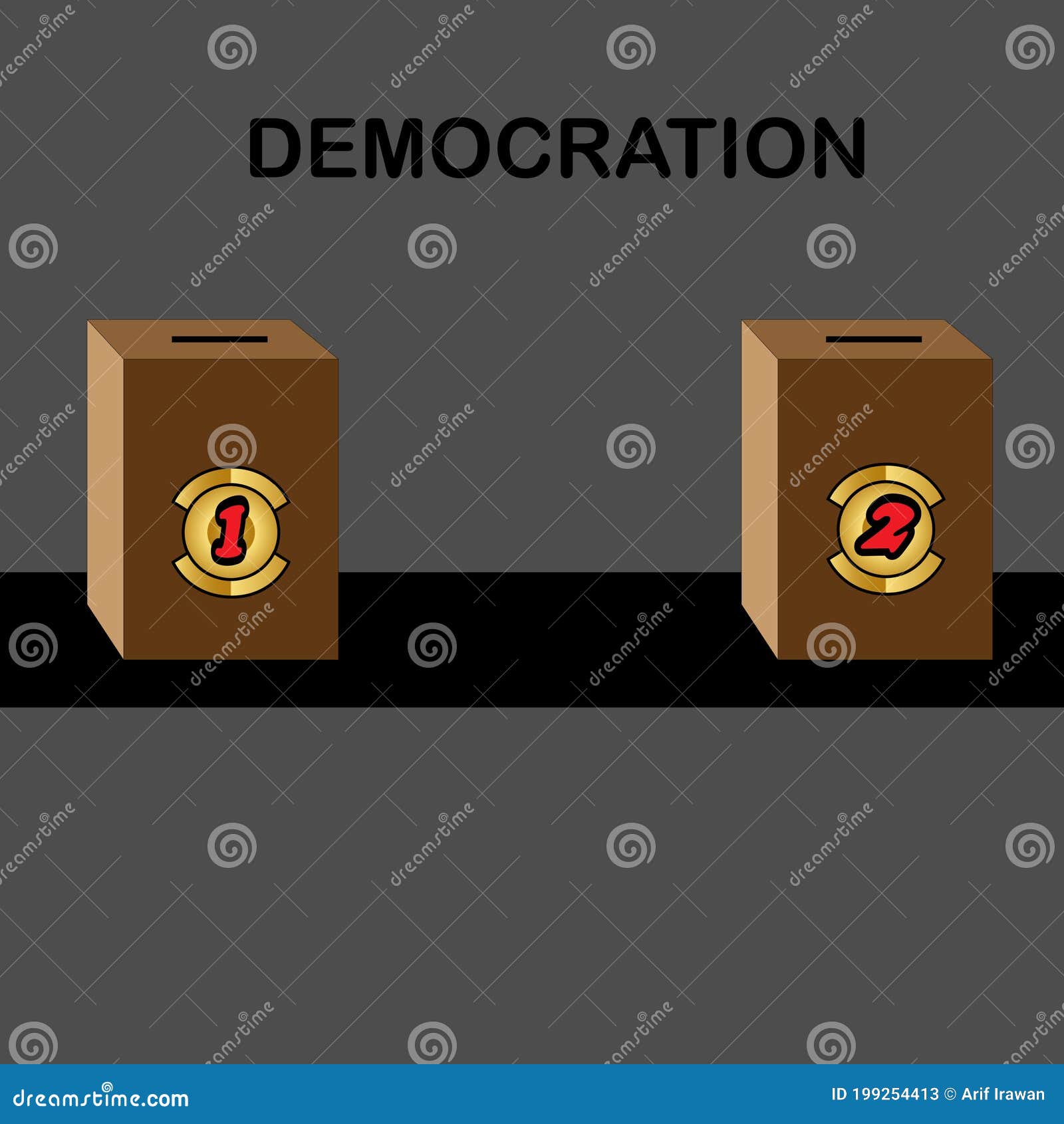 Democracy Democration Concept Crowd People Raise Hand Vector ...