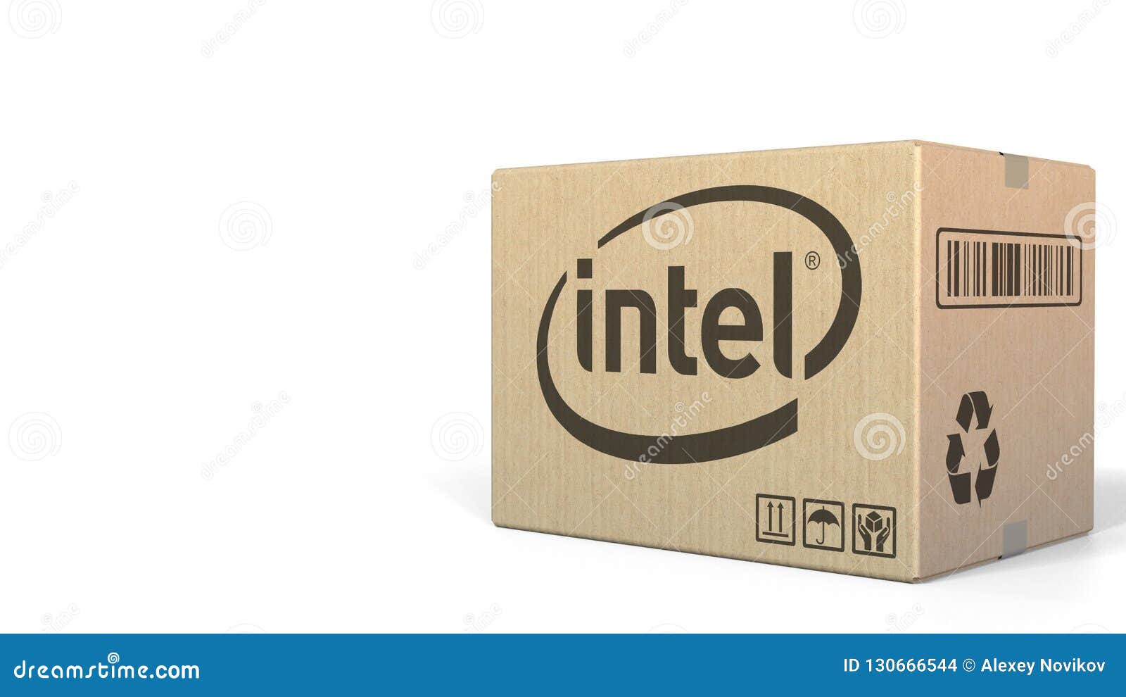 Box with Intel Logo. Editorial 3D Rendering Editorial Stock Image ...