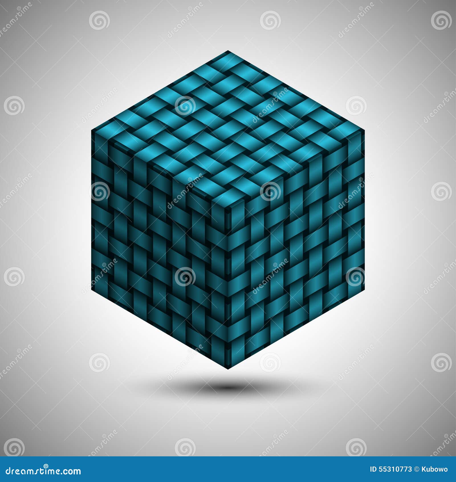 Box with Interlaced Texture Stock Vector - Illustration of decor, logos ...