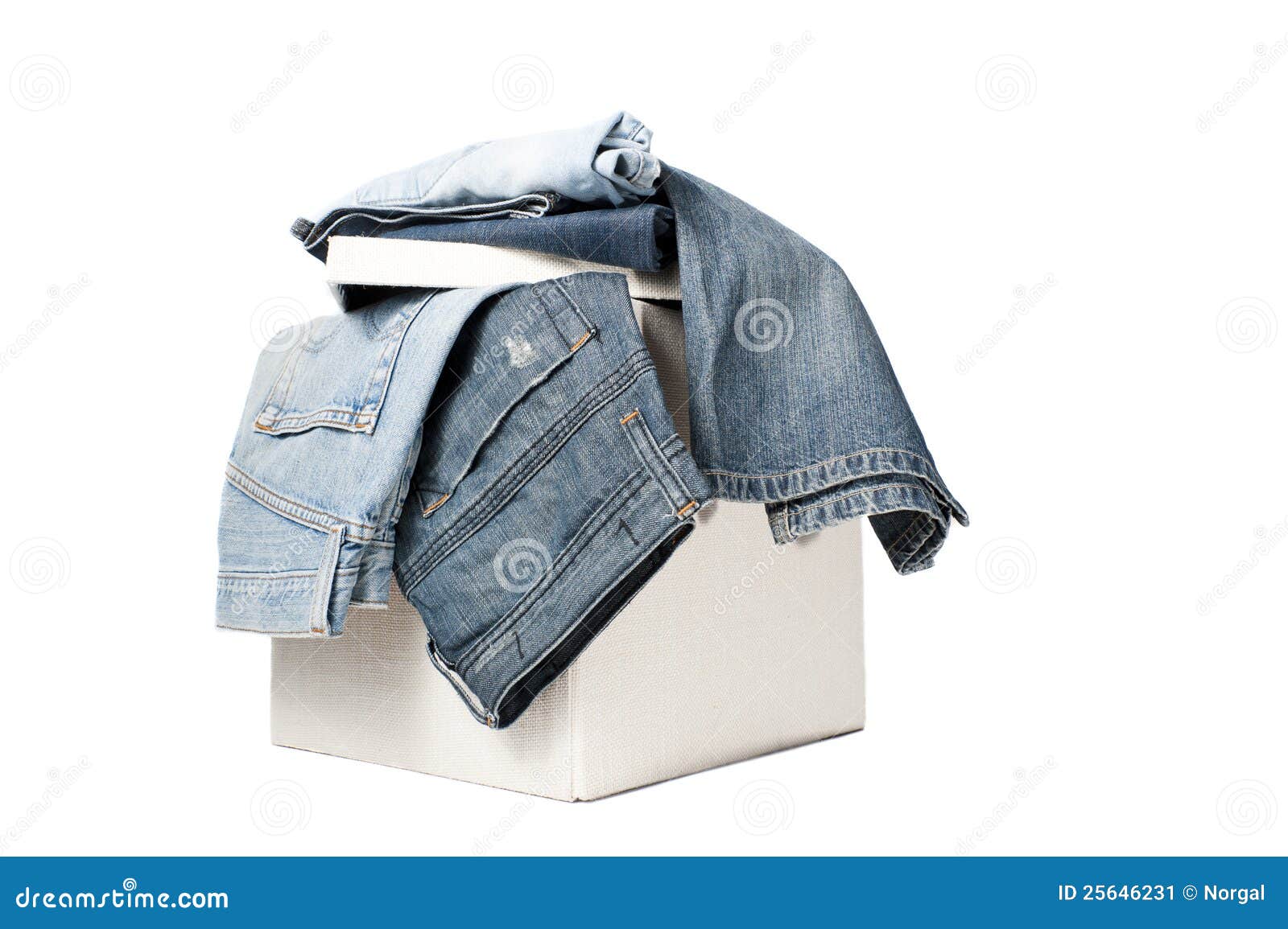 Box of Jeans stock image. Image of decorate, teenage - 25646231