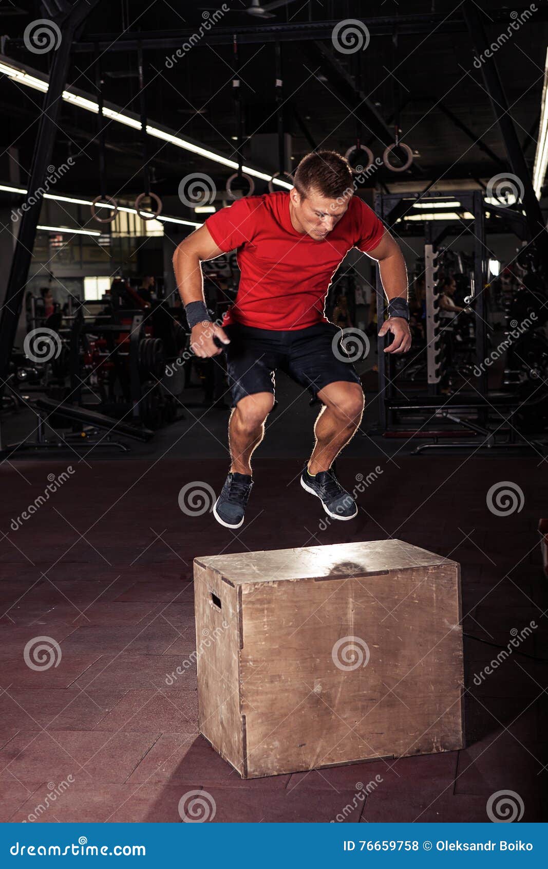 Box jumping stock photo. Image of lifting, muscular, people - 76659758