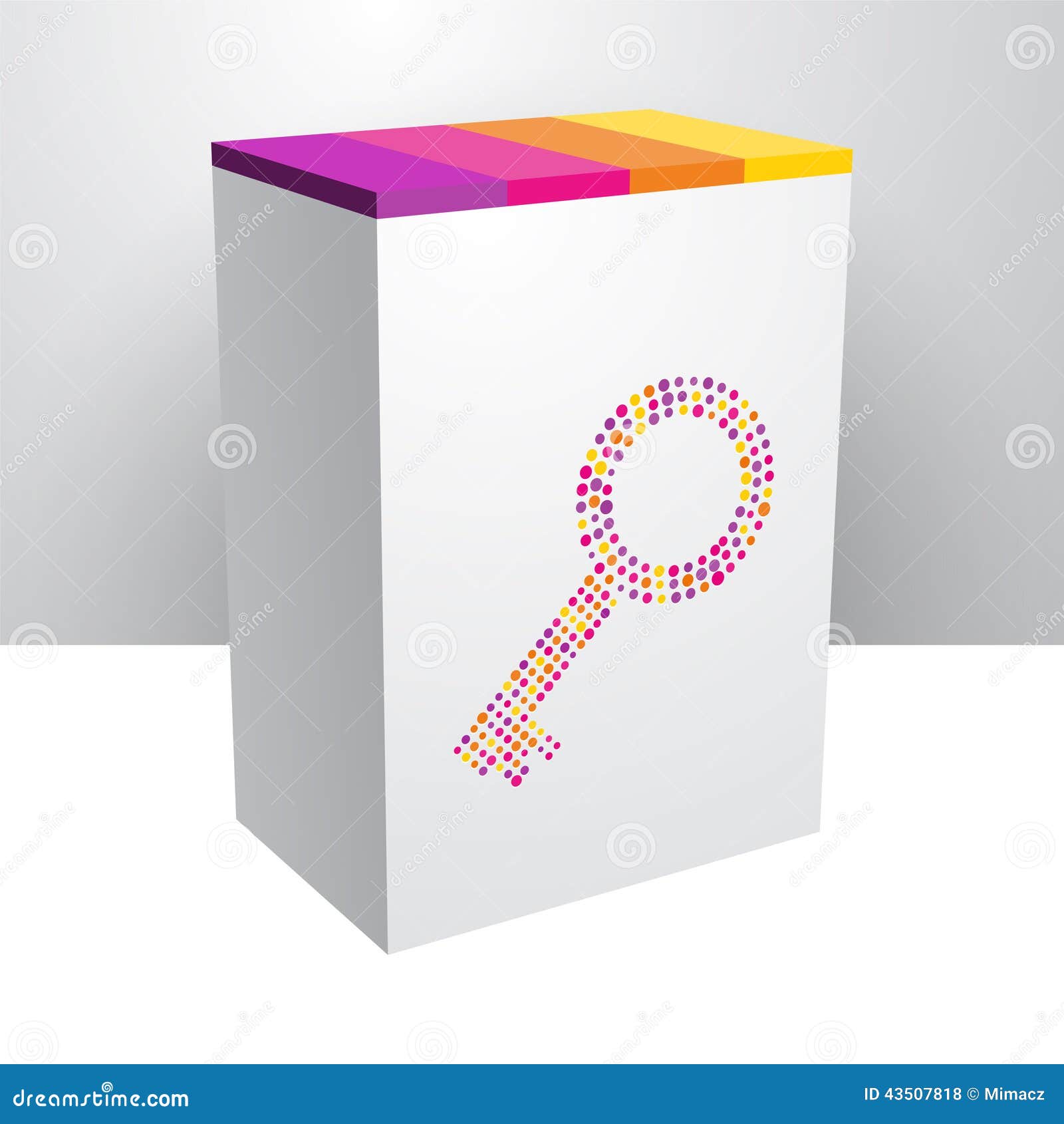 Box with key stock vector. Illustration of store, packaging - 43507818