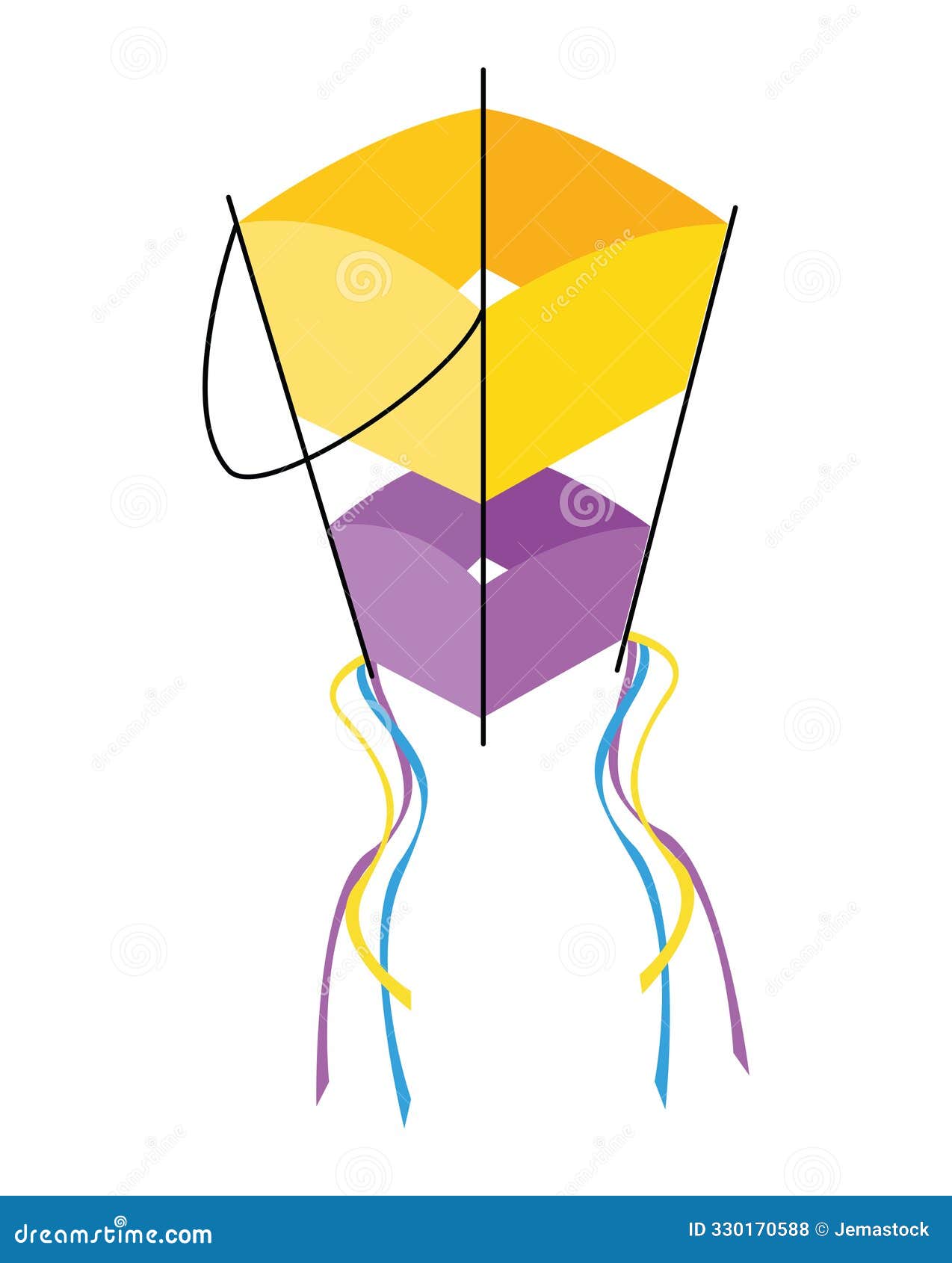 Box kite fly cartoon stock vector. Illustration of isolated - 330170588