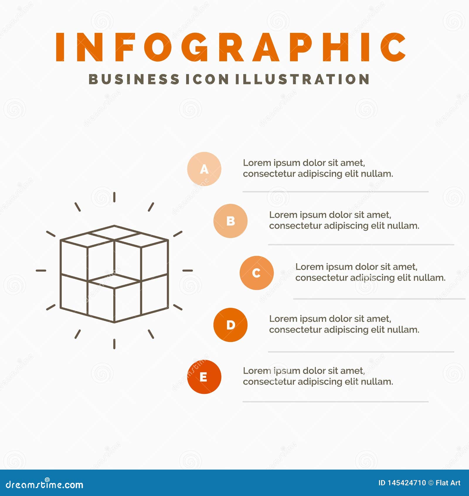 Cube Infographics Options Banner, Template, Scheme, Chart, Text Layout ...