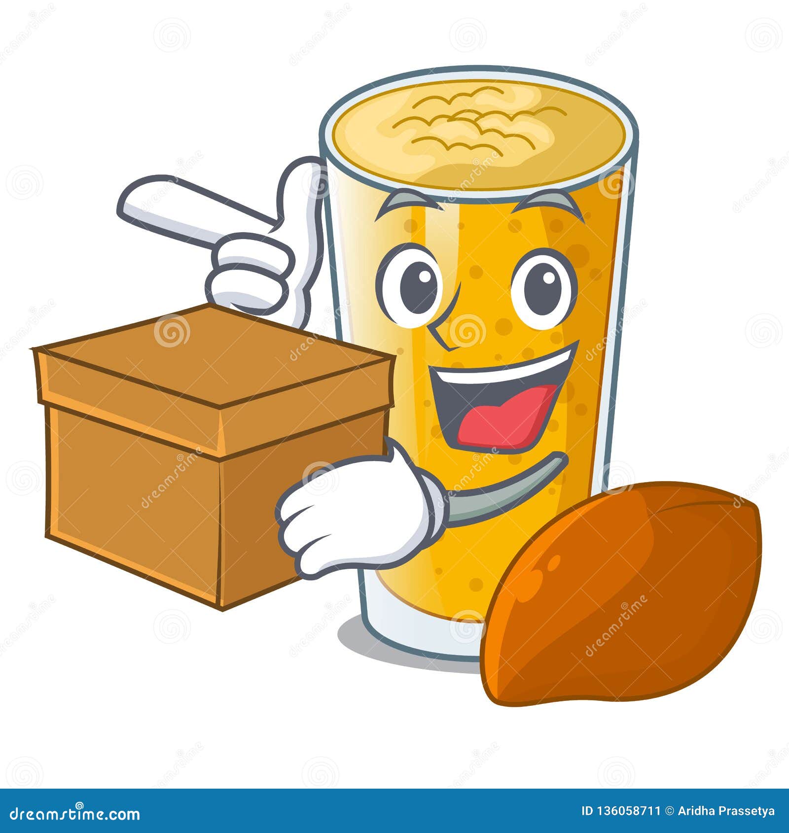 With Box Lassi Mango in a Cartoon Bottle Stock Vector - Illustration of ...