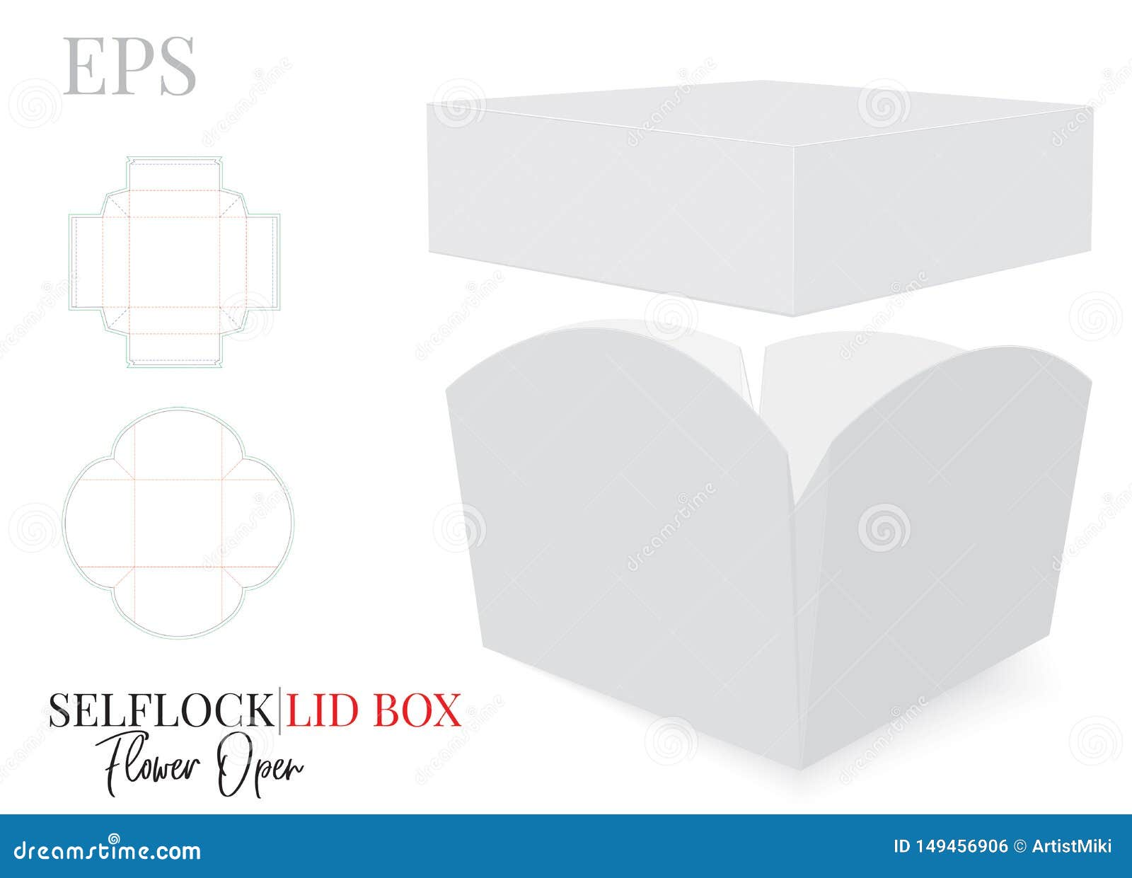 Box with Lid Template. Vector with Die Cut / Laser Cut Layers Stock ...