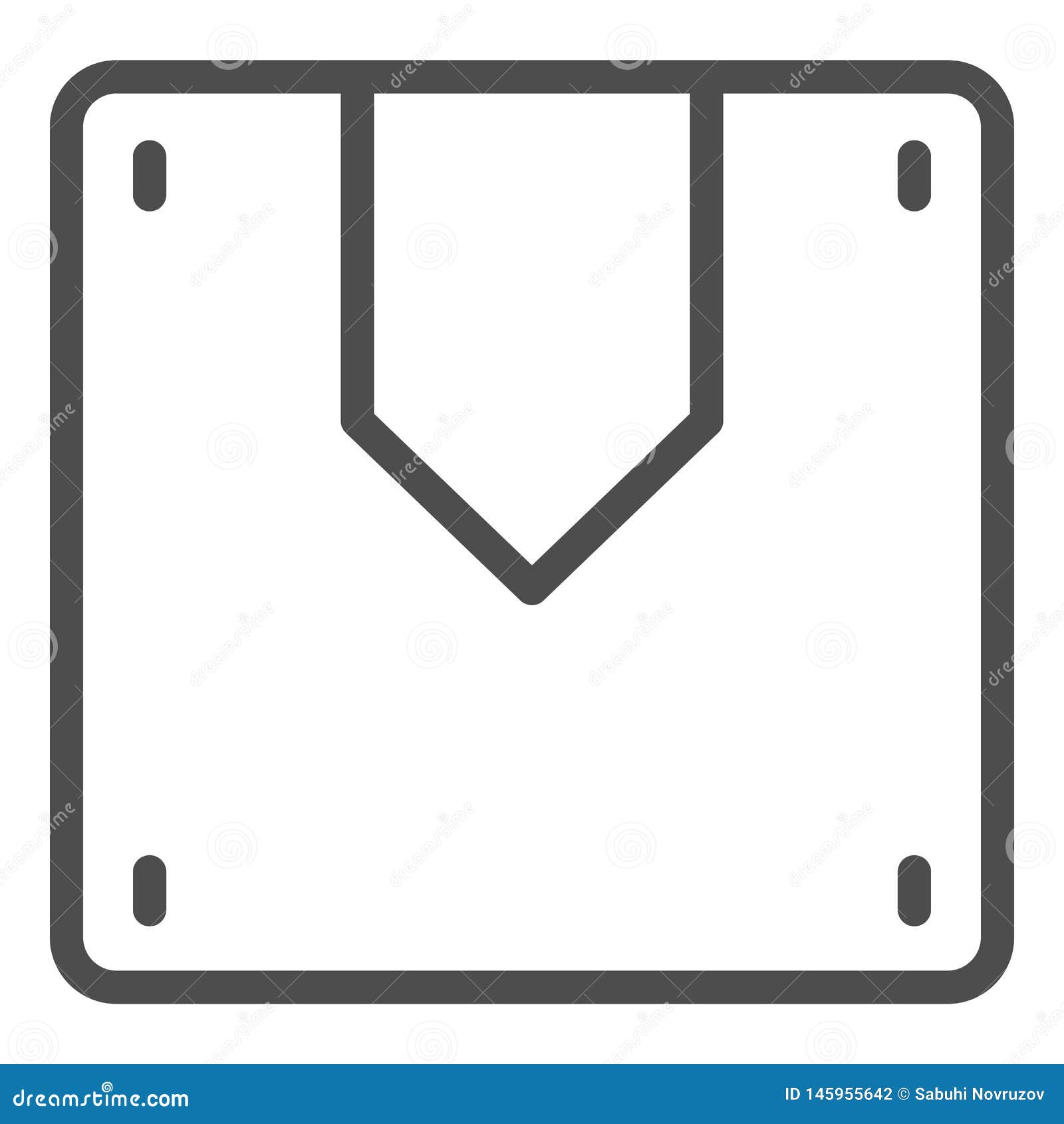 Box Line Icon. Cargo Vector Illustration Isolated on White. Package ...