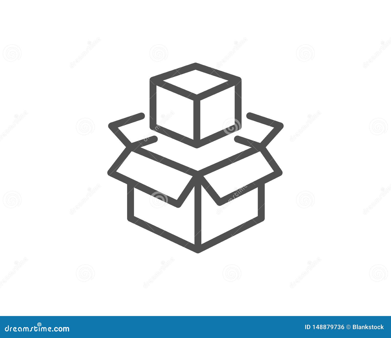 Box Line Icon. Delivery Parcel Sign. Packing Boxes. Vector Stock Vector ...