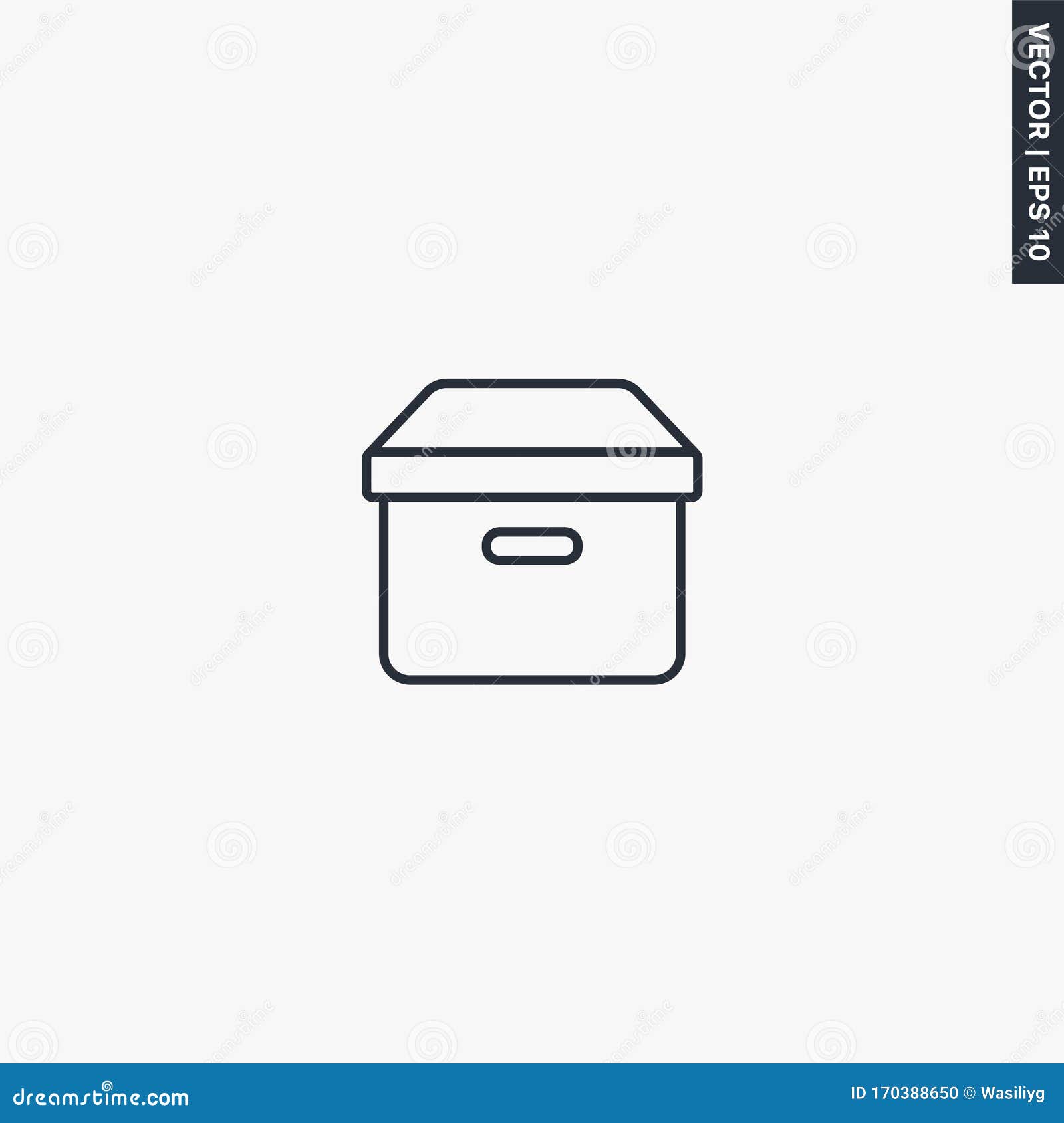 Box, Linear Style Sign for Mobile Concept and Web Design Stock Vector ...