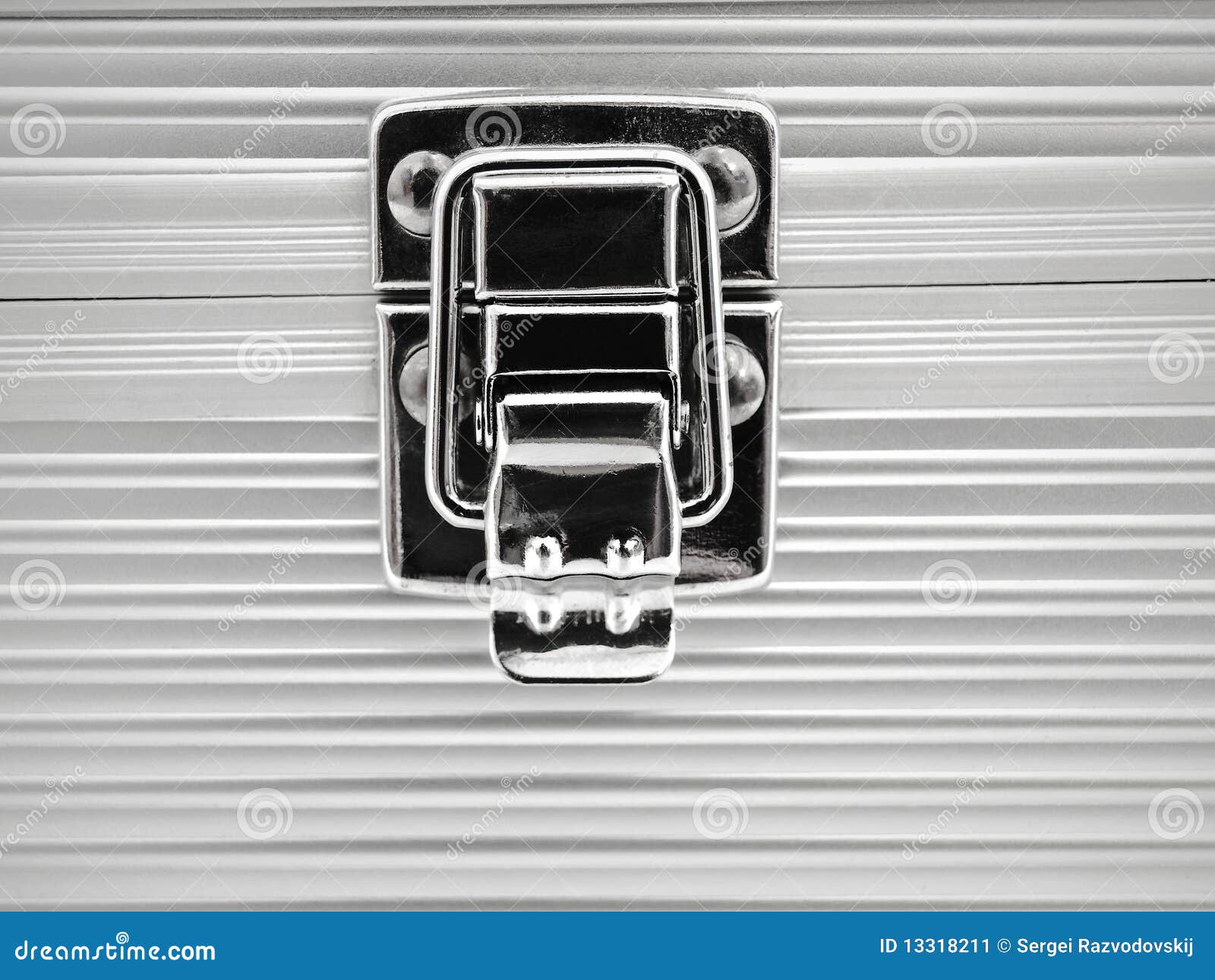 Box lock stock image. Image of close, silver, metal, case - 13318211