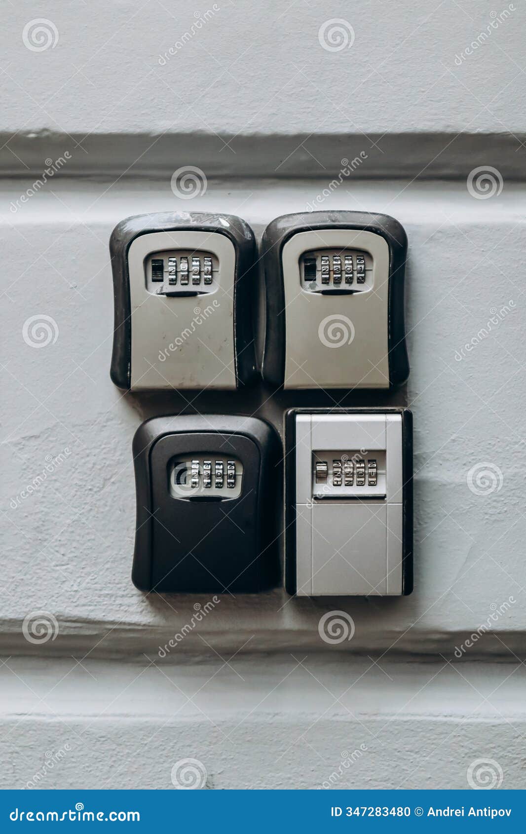 Box Lockers for Keys on the Wall of the House Stock Photo - Image of ...