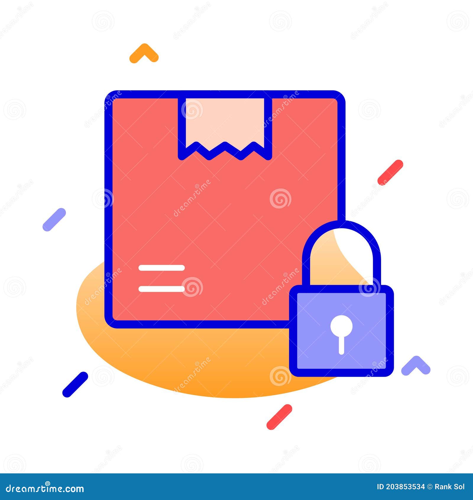 Box, Logistic Security, Lock, Secure Fully Editable Vector Icon Stock ...