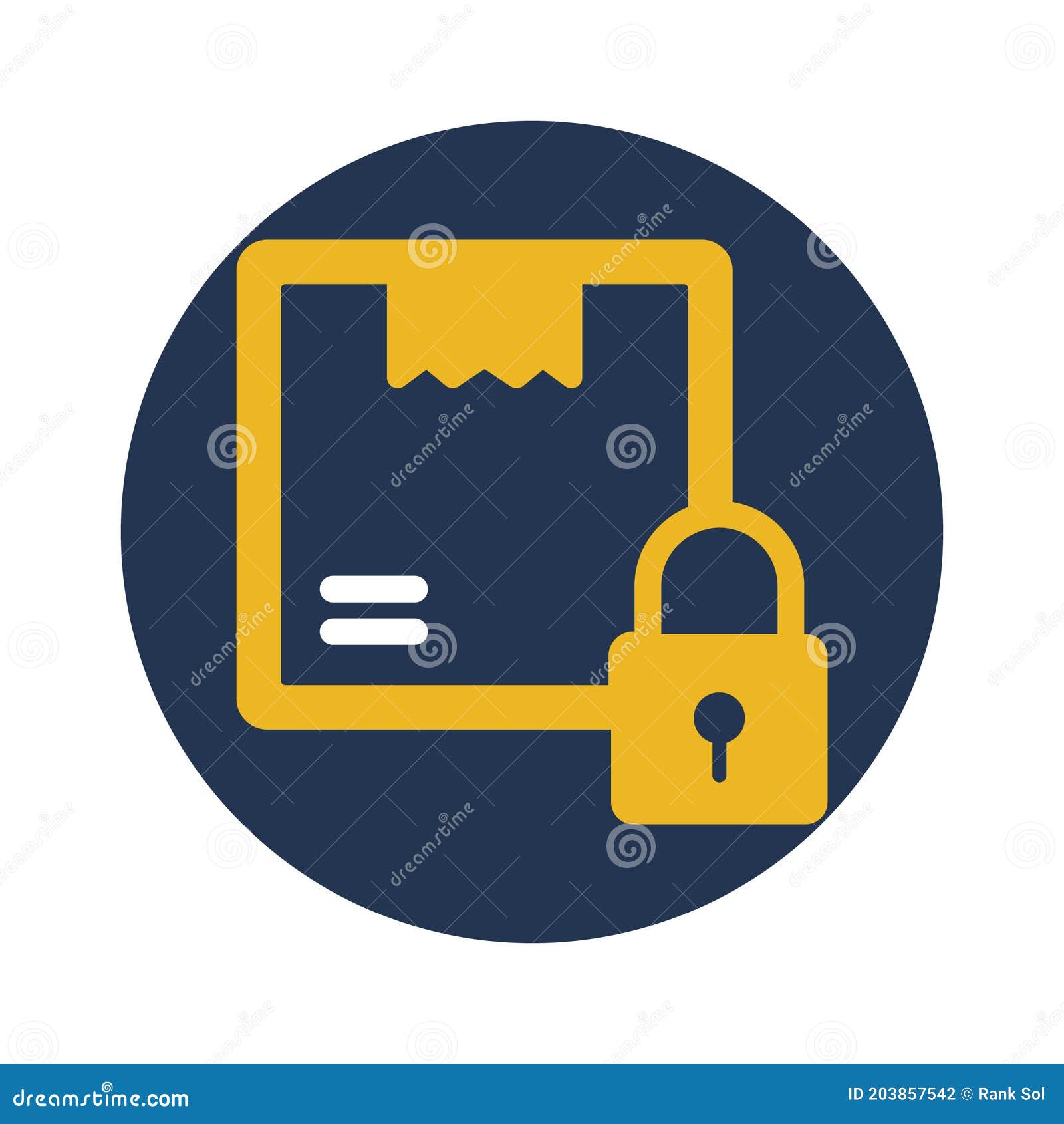 Box, Logistic Security, Lock, Secure Fully Editable Vector Icon Stock ...