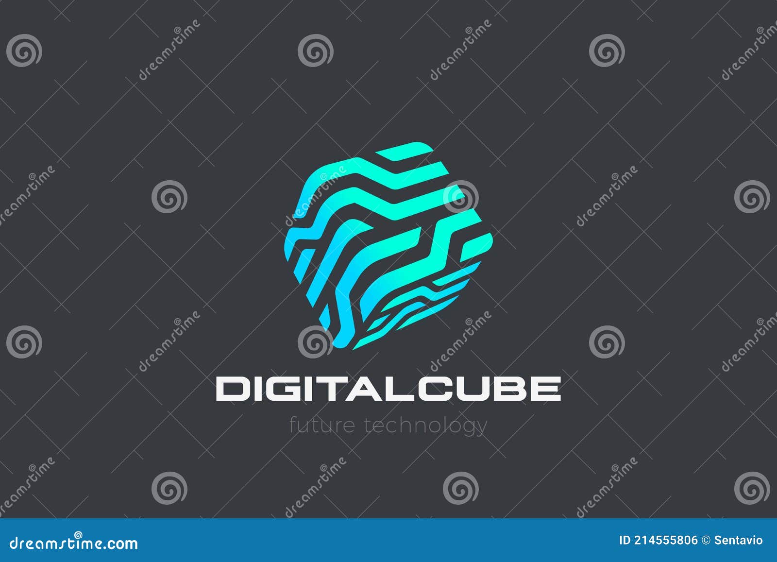 Box Logo Cube Abstract Design Virtual RealityTechnology Vector Template ...