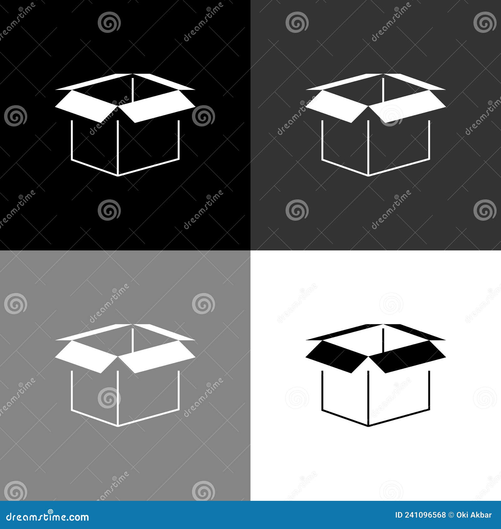 Box Logo Illustration. Object Icon Concept Isolated Vector Stock Vector ...
