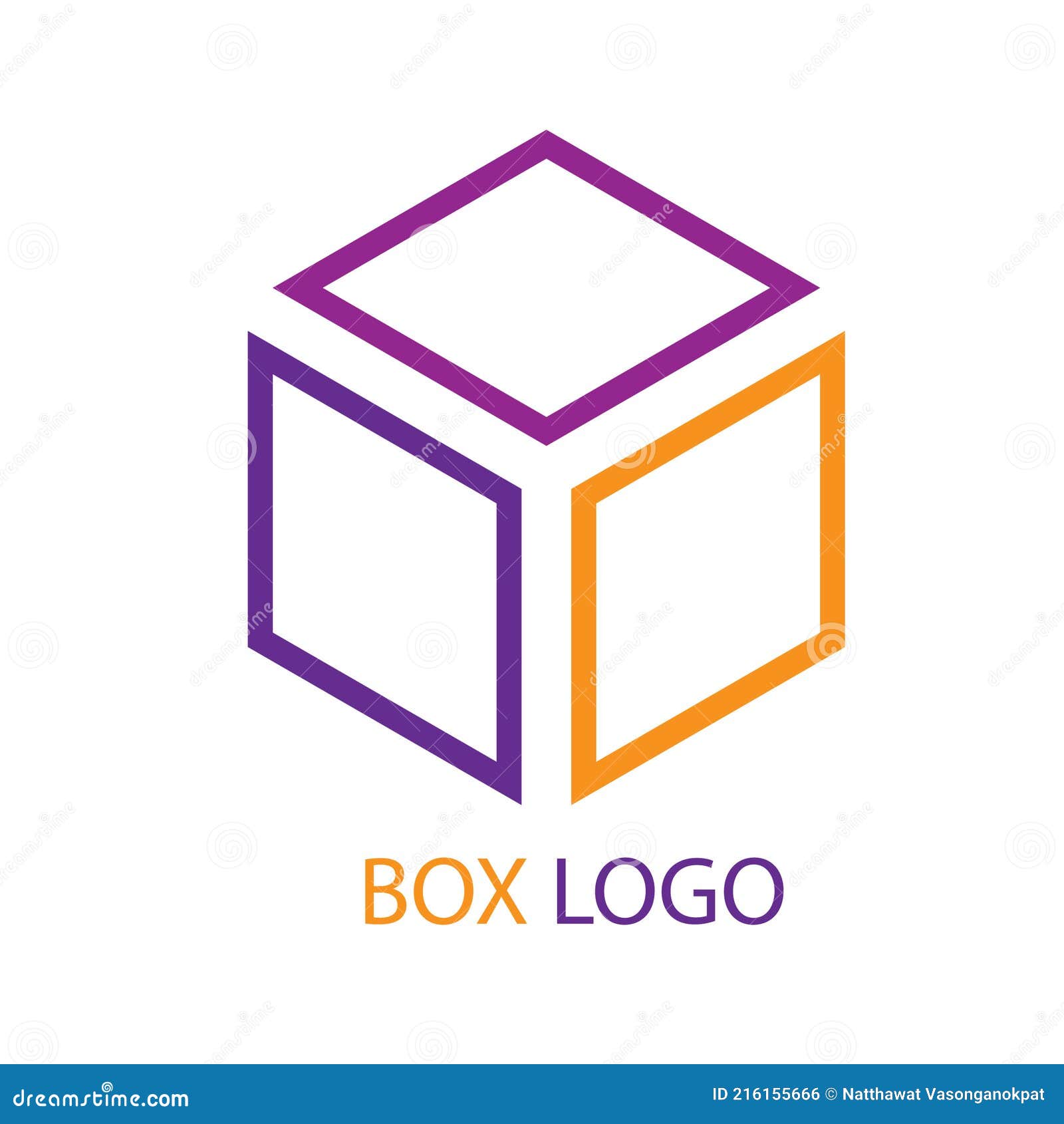 Box Logo on a White Background Stock Vector - Illustration of clip ...