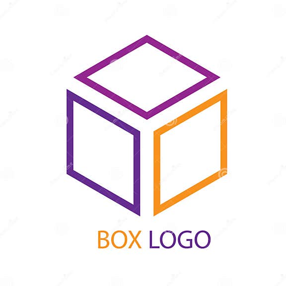 Box Logo on a White Background Stock Vector - Illustration of clip ...
