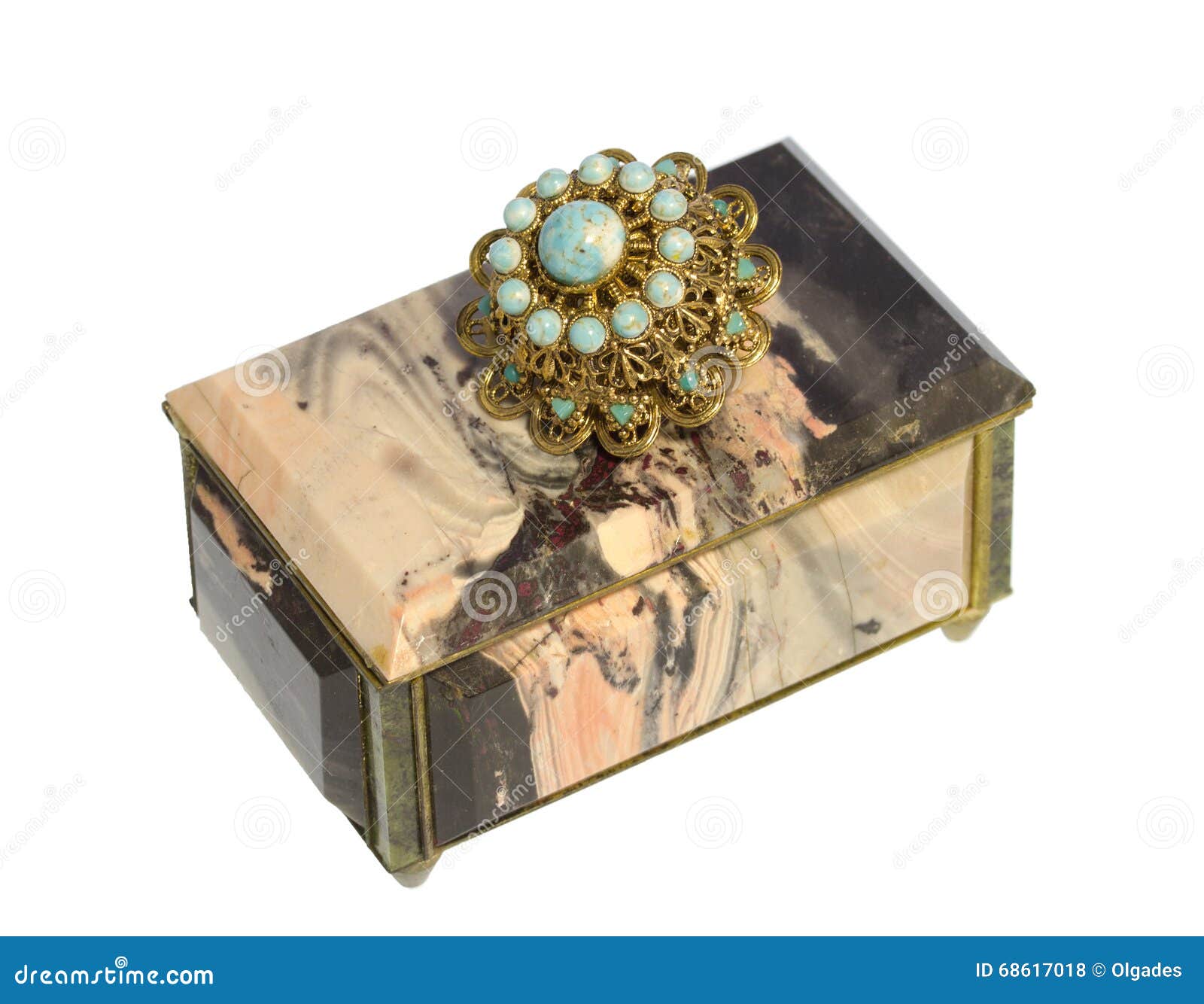 Box is Made of Beautiful Stone Stock Photo - Image of amethyst, signet ...