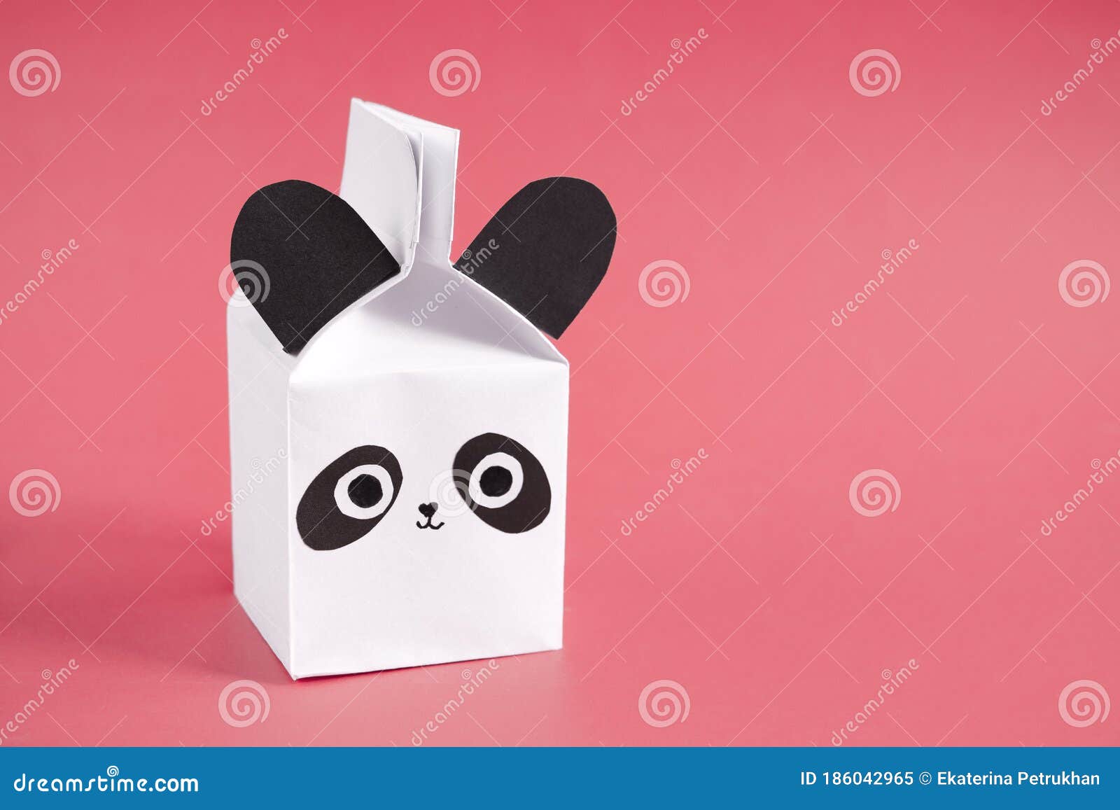 Box Made of Paper in the Shape of a Cute Panda for Storing Trifles ...