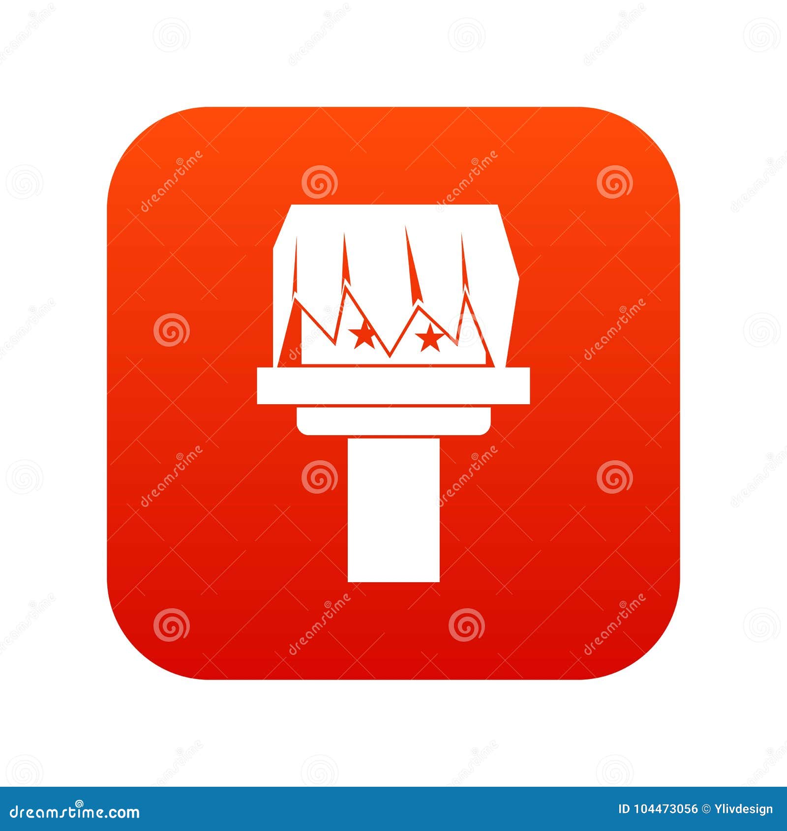 Box magic icon digital red stock vector. Illustration of icon - 104473056