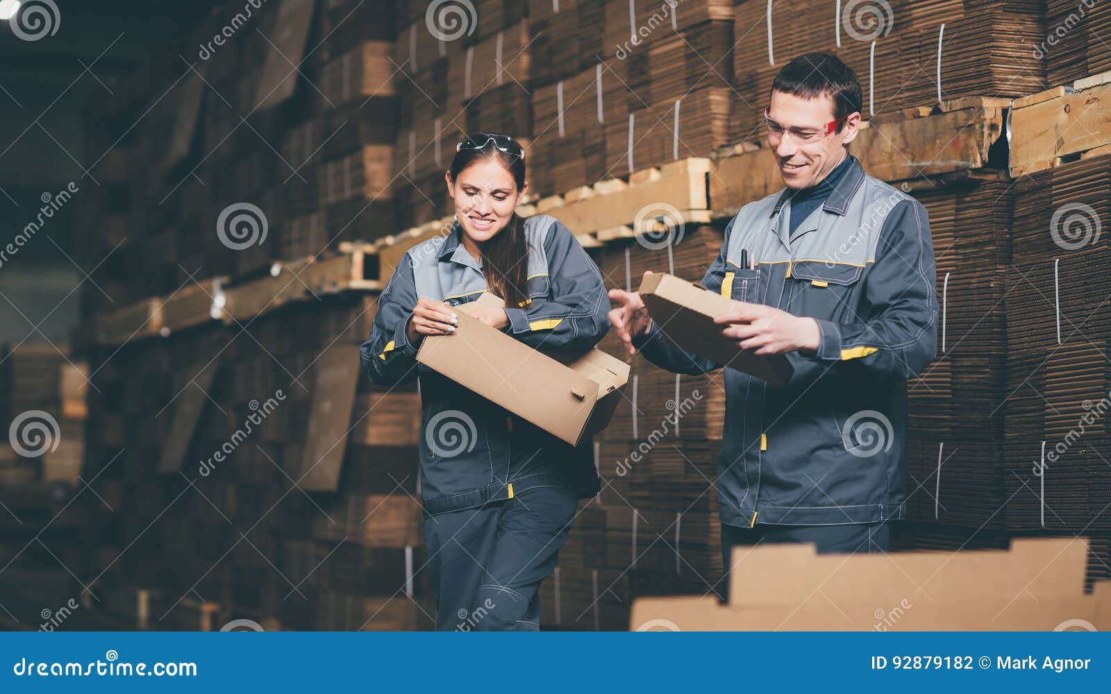 Box making at a factory stock photo. Image of delivery - 92879182