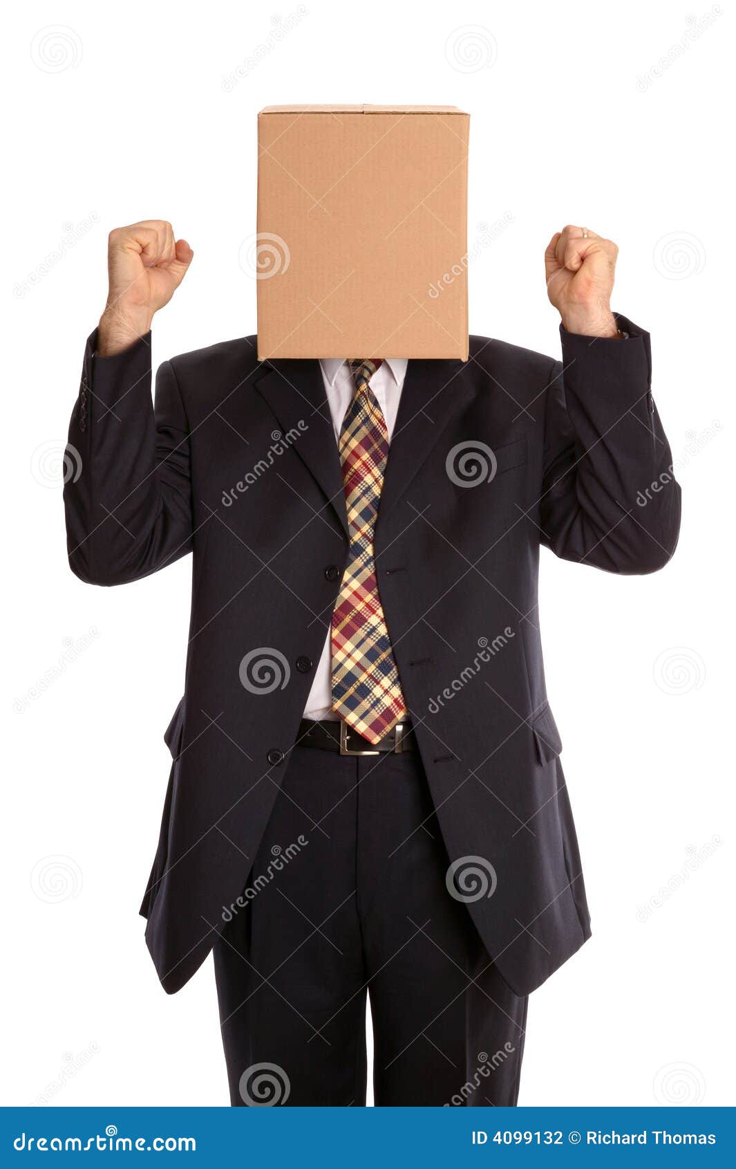 Box man celebration stock photo. Image of head, achievement - 4099132