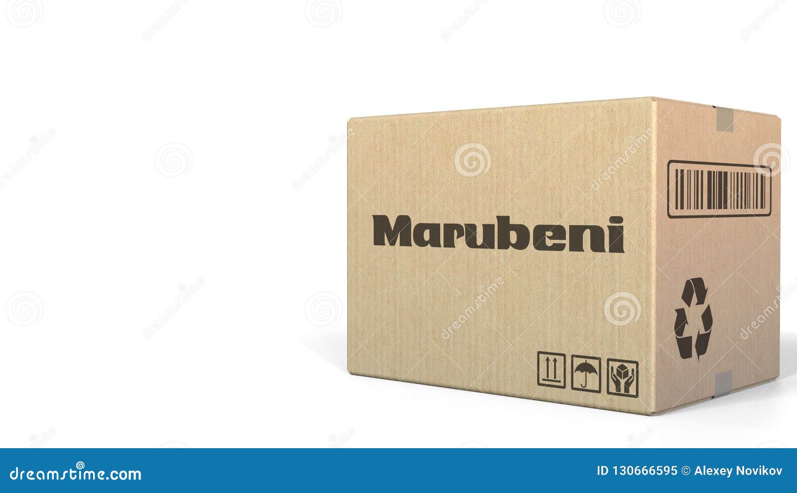 Box with Marubeni Logo. Editorial 3D Rendering Editorial Image ...