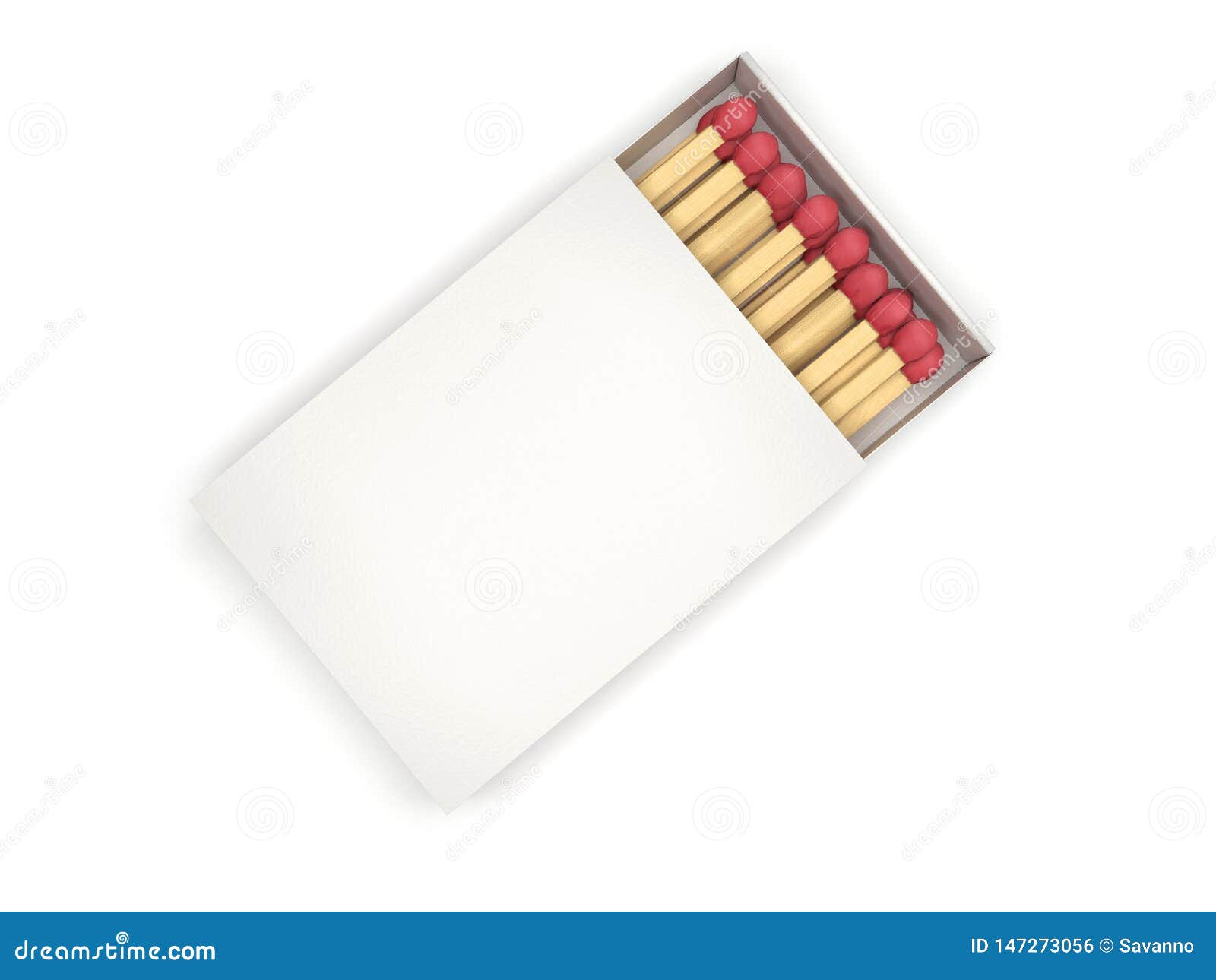 Box Of Matches. Blank Package. 3d Rendering Illustration Isolated Stock ...