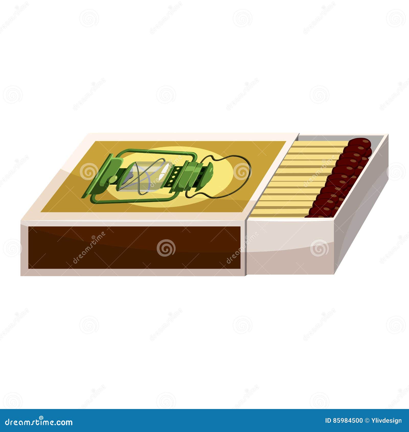 Box of Matches Icon, Cartoon Style Stock Vector - Illustration of ...