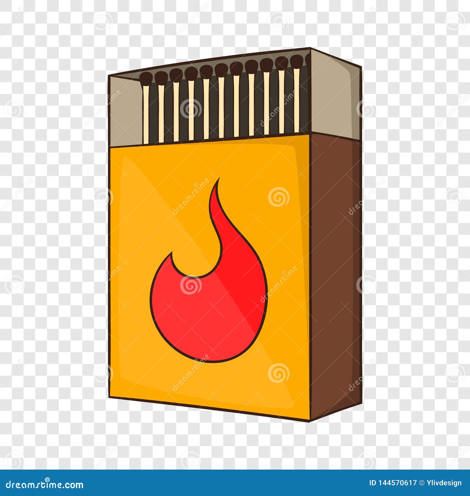 Box of Matches Icon, Cartoon Style Stock Vector - Illustration of ...